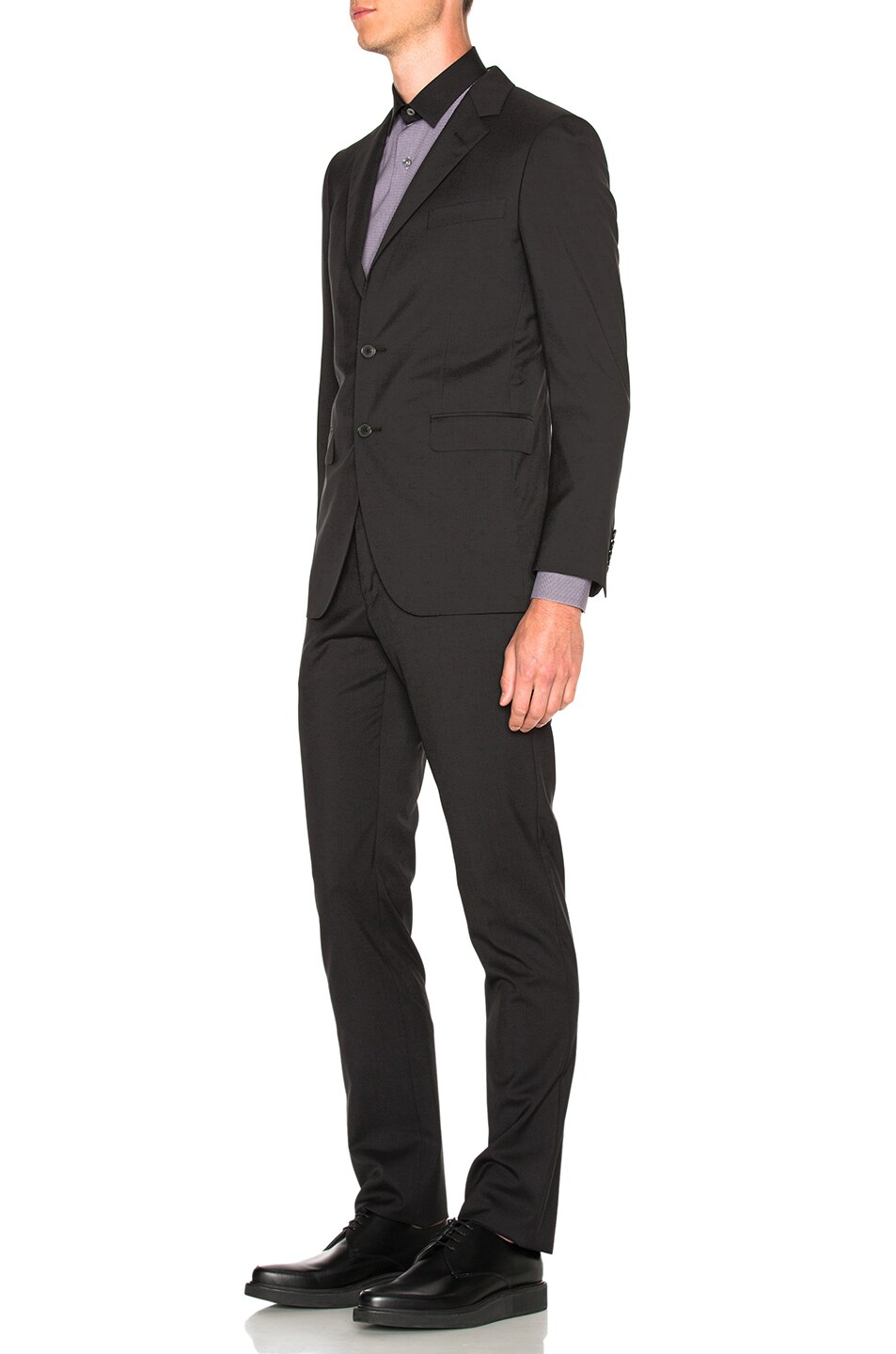 Lanvin 2 Button Suit in Black | FWRD