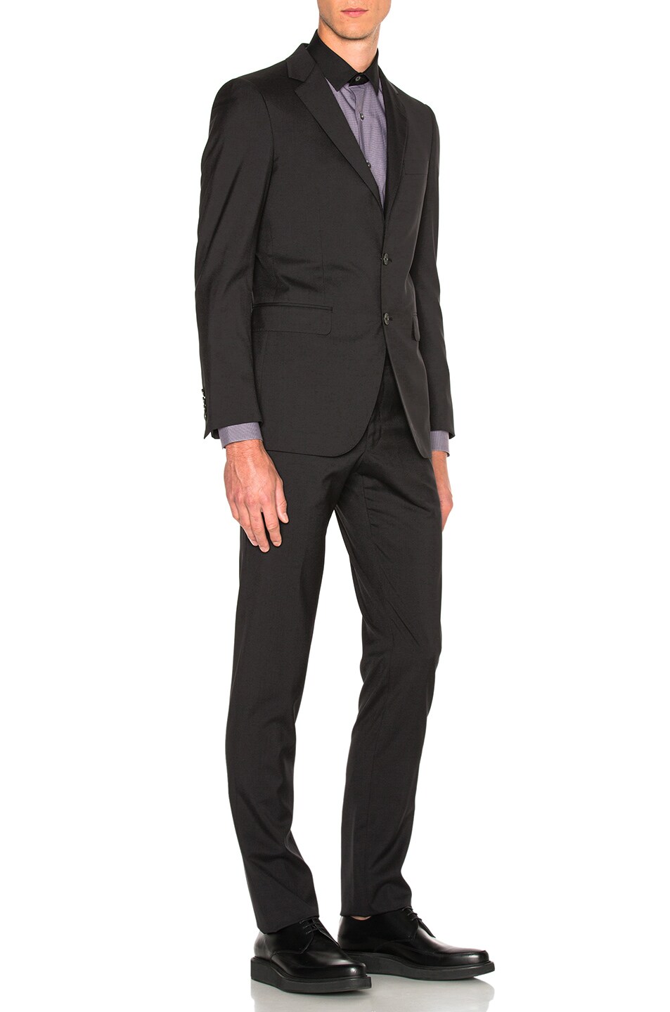 Lanvin 2 Button Suit in Black | FWRD