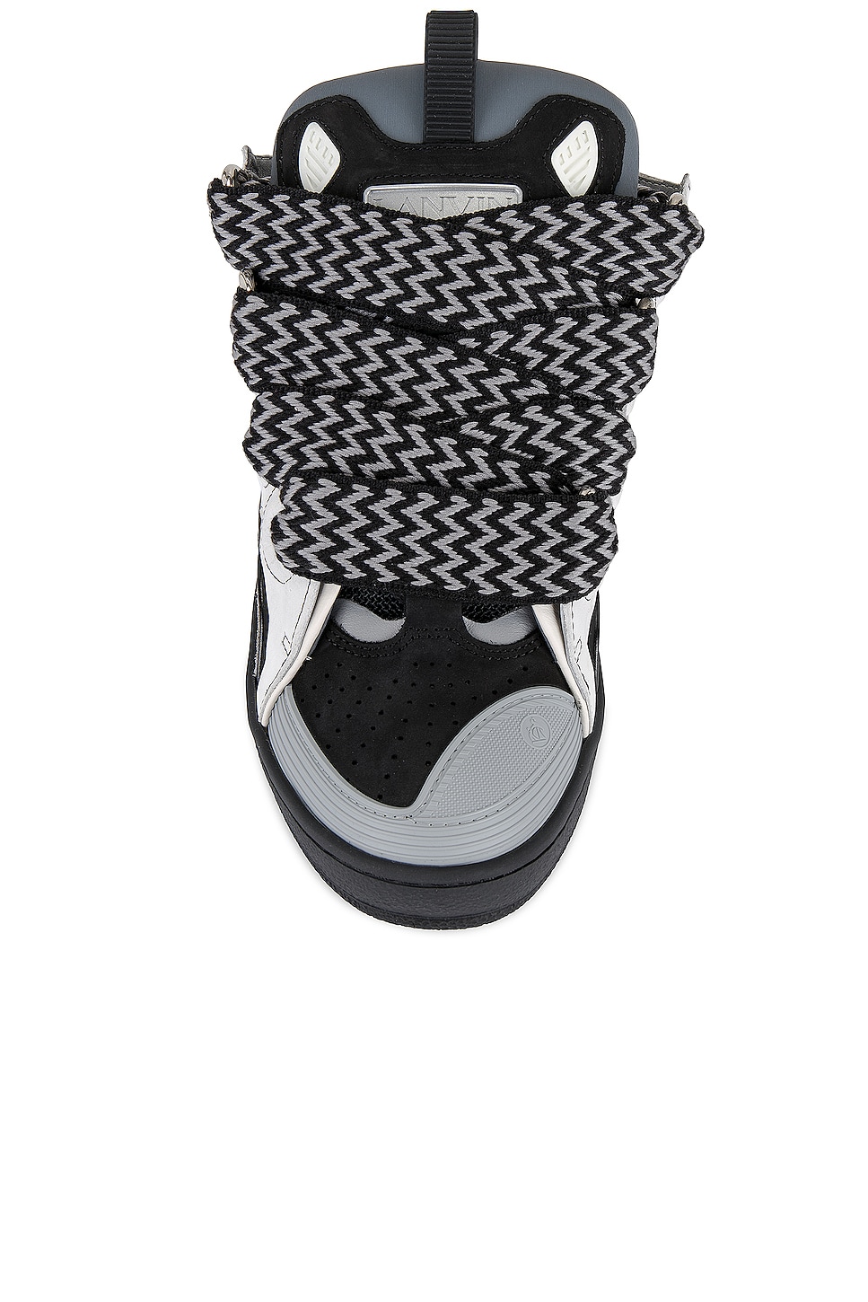 Lanvin Curb Sneakers in White & Anthracite | FWRD