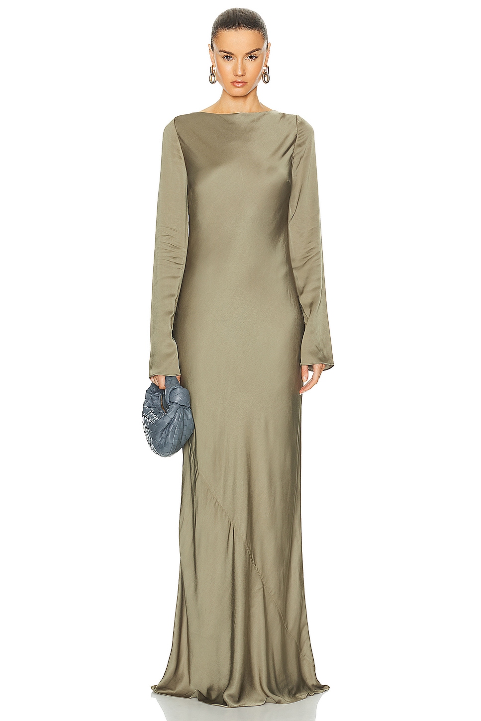 L'Academie by Marianna Benita Gown in Dark Sage Green | FWRD