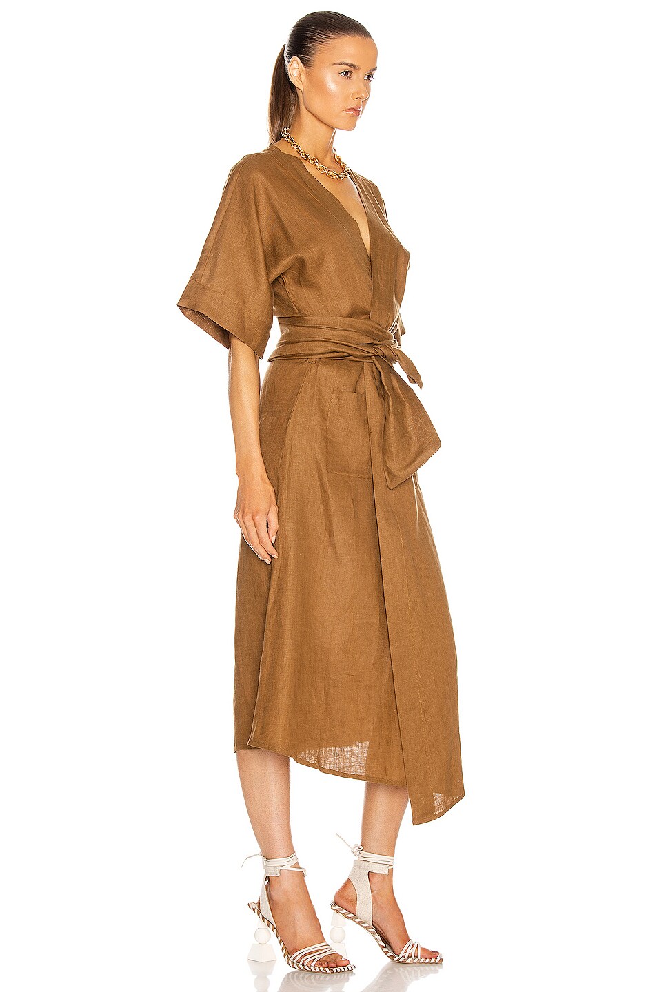 LE BUNS Lilly Robe in Cinnamon | FWRD