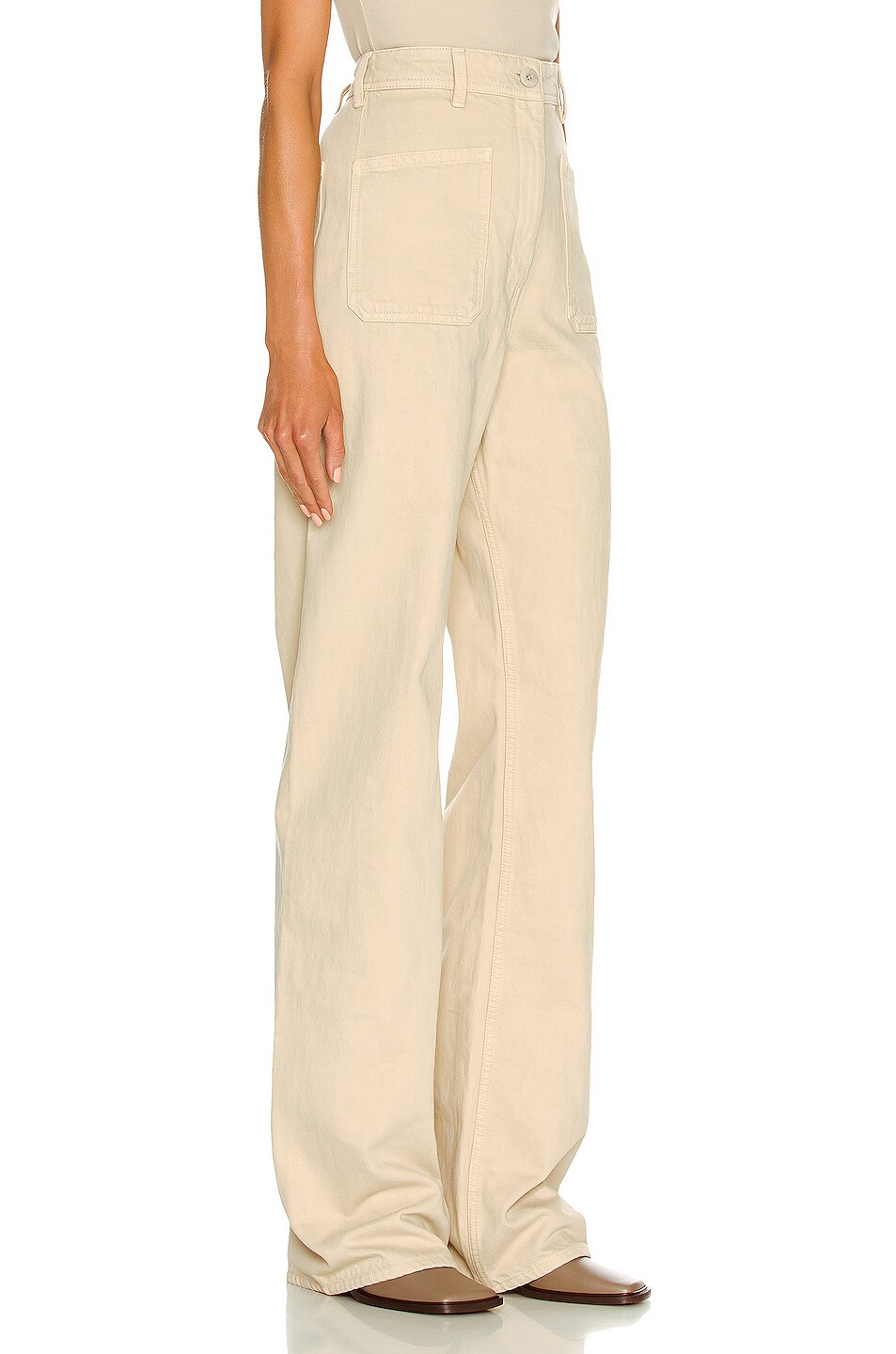 Lemaire Denim Sailor Pant in Saltpeter | FWRD