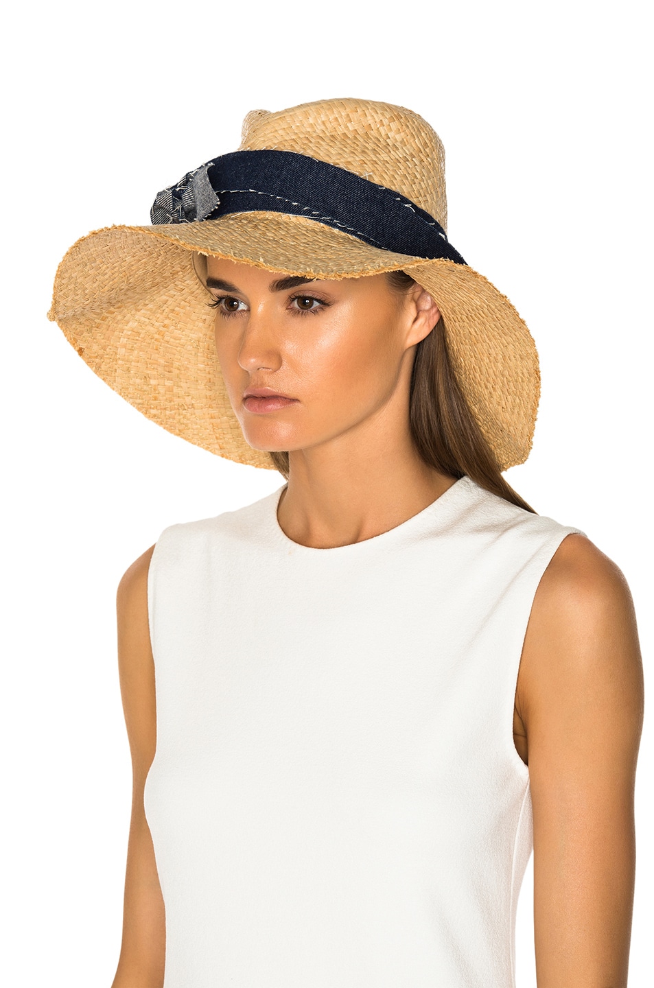 Lola Hats Denim First Aid Hat in Natural & Denim | FWRD