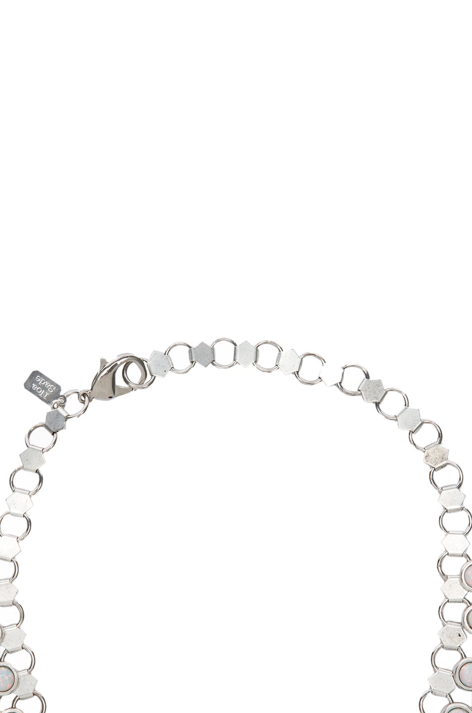 Lionette by Noa Sade Lady D Antique Finished Necklace in Silver & White ...
