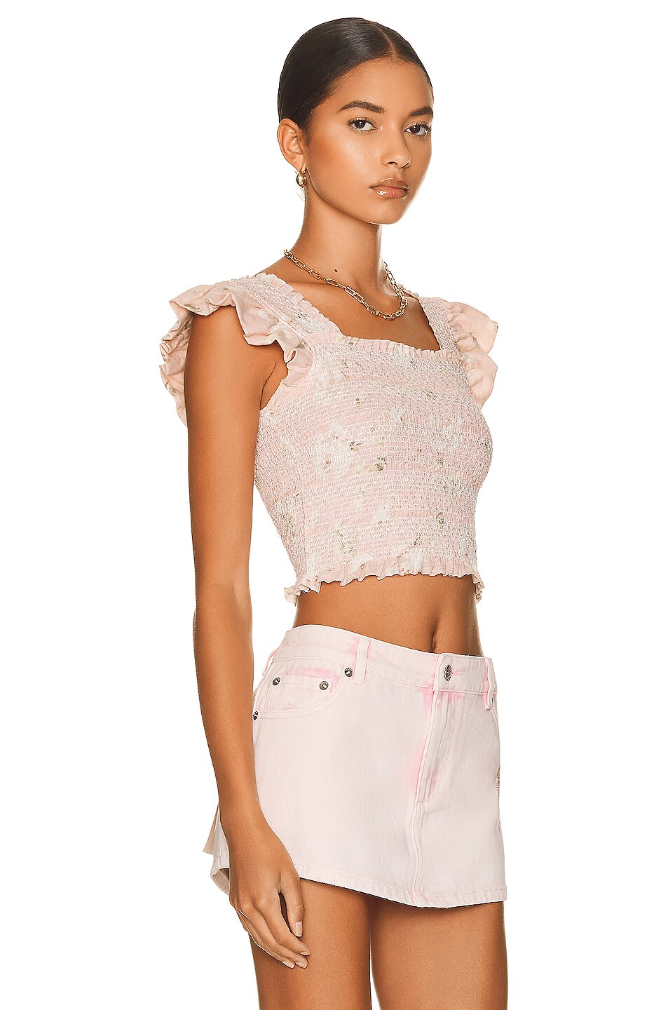 LoveShackFancy Dallen Top in Ballet Pink | FWRD