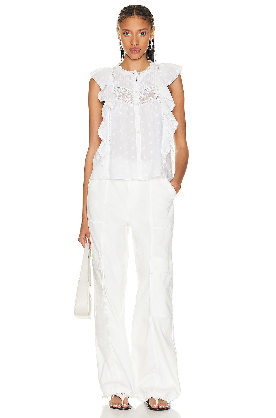 LoveShackFancy Charlsie Top in True White | FWRD