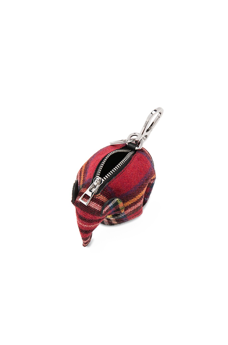 Loewe Elephant Keychain in Red Tartan | FWRD