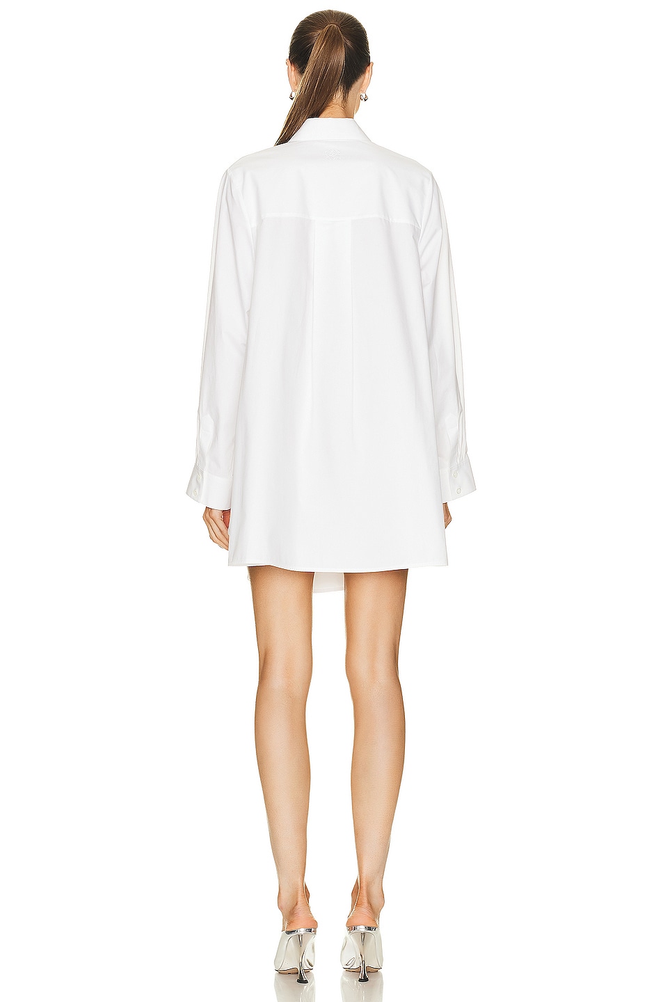 Loewe Trapeze Shirt Dress in White | FWRD