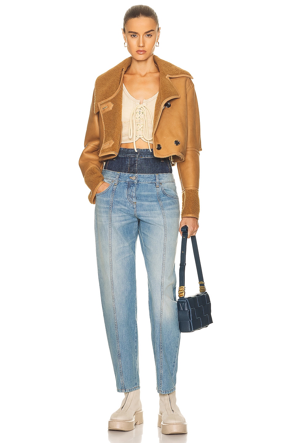 Loewe Trompe L'oeil Pant in Blue Denim | FWRD