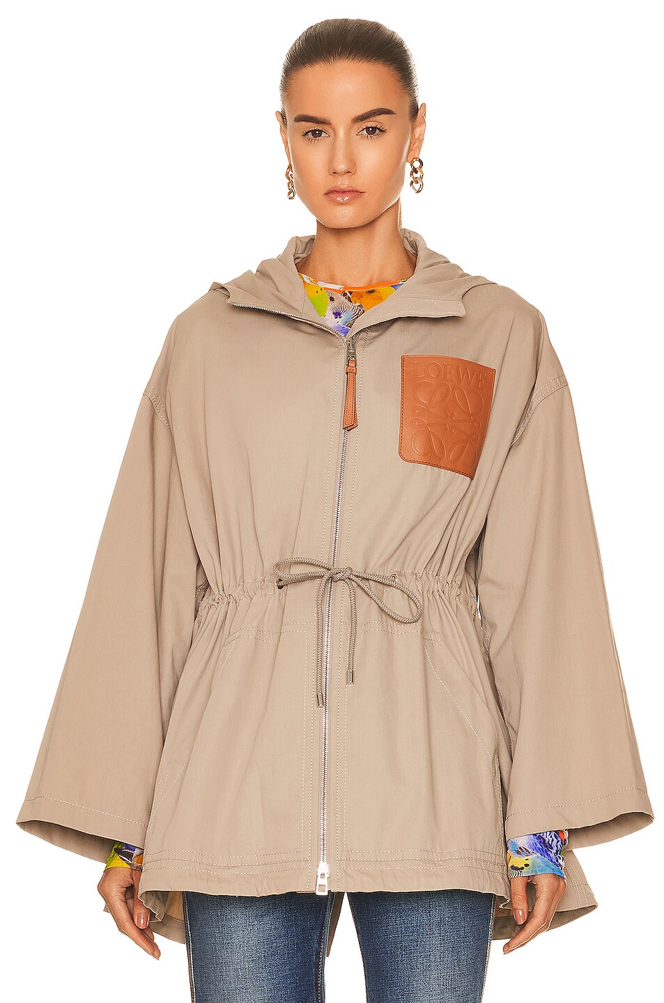 Loewe Hooded Jacket in Sandstone | FWRD