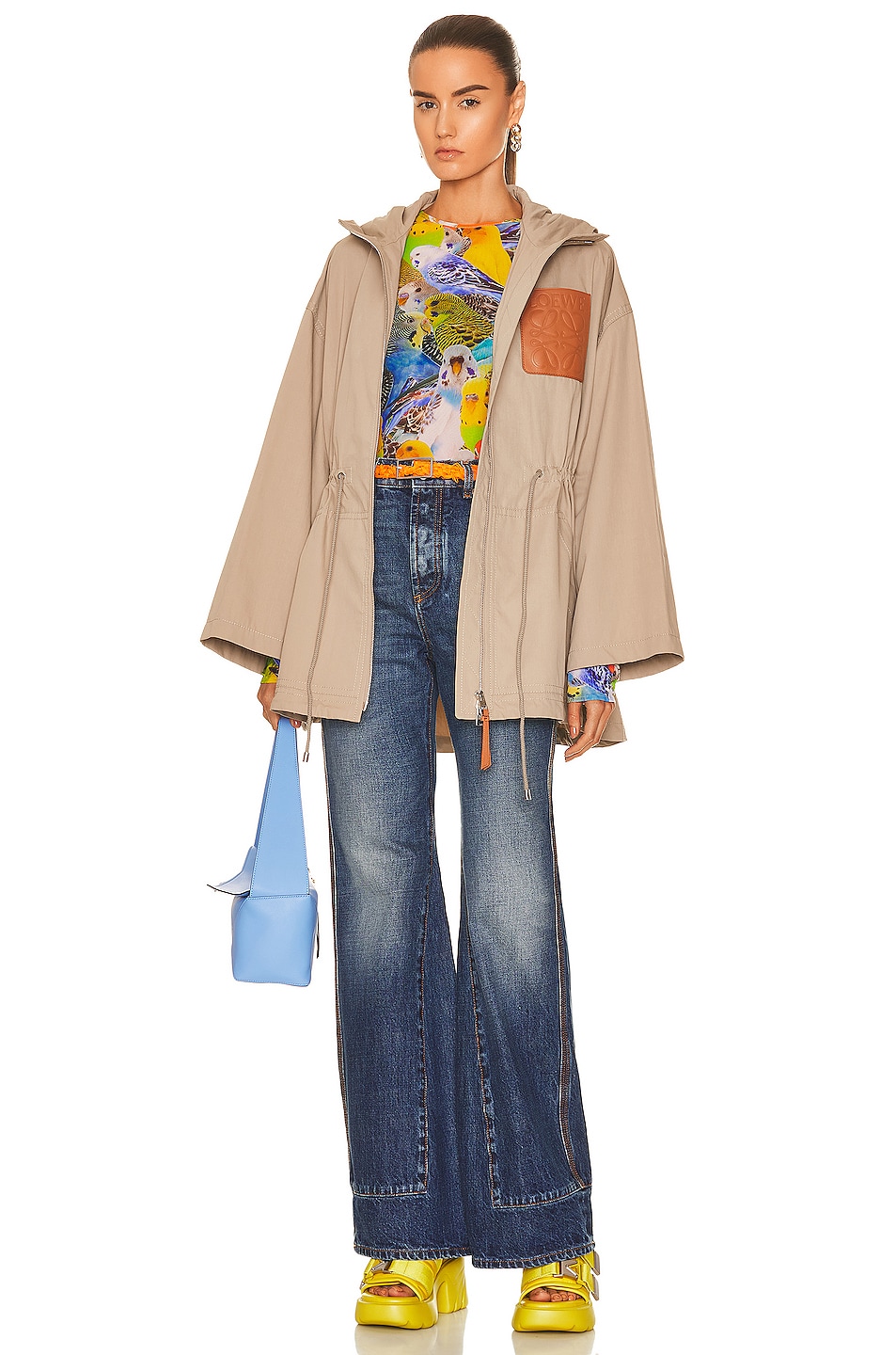 Loewe Hooded Jacket in Sandstone | FWRD