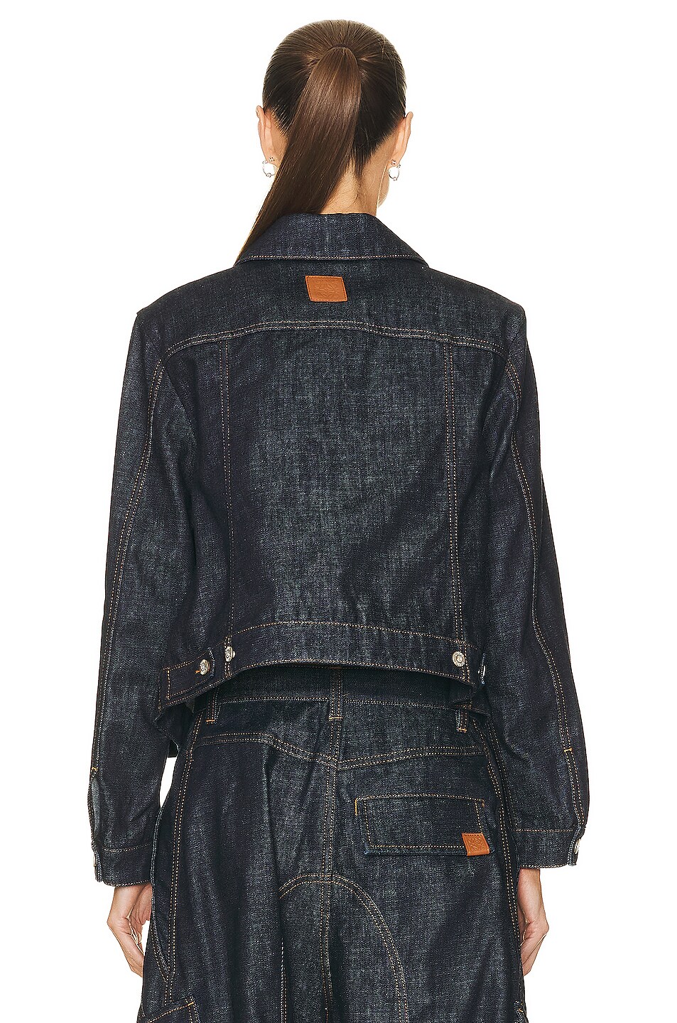 Loewe Short Trapeze Jacket in Blue Denim | FWRD