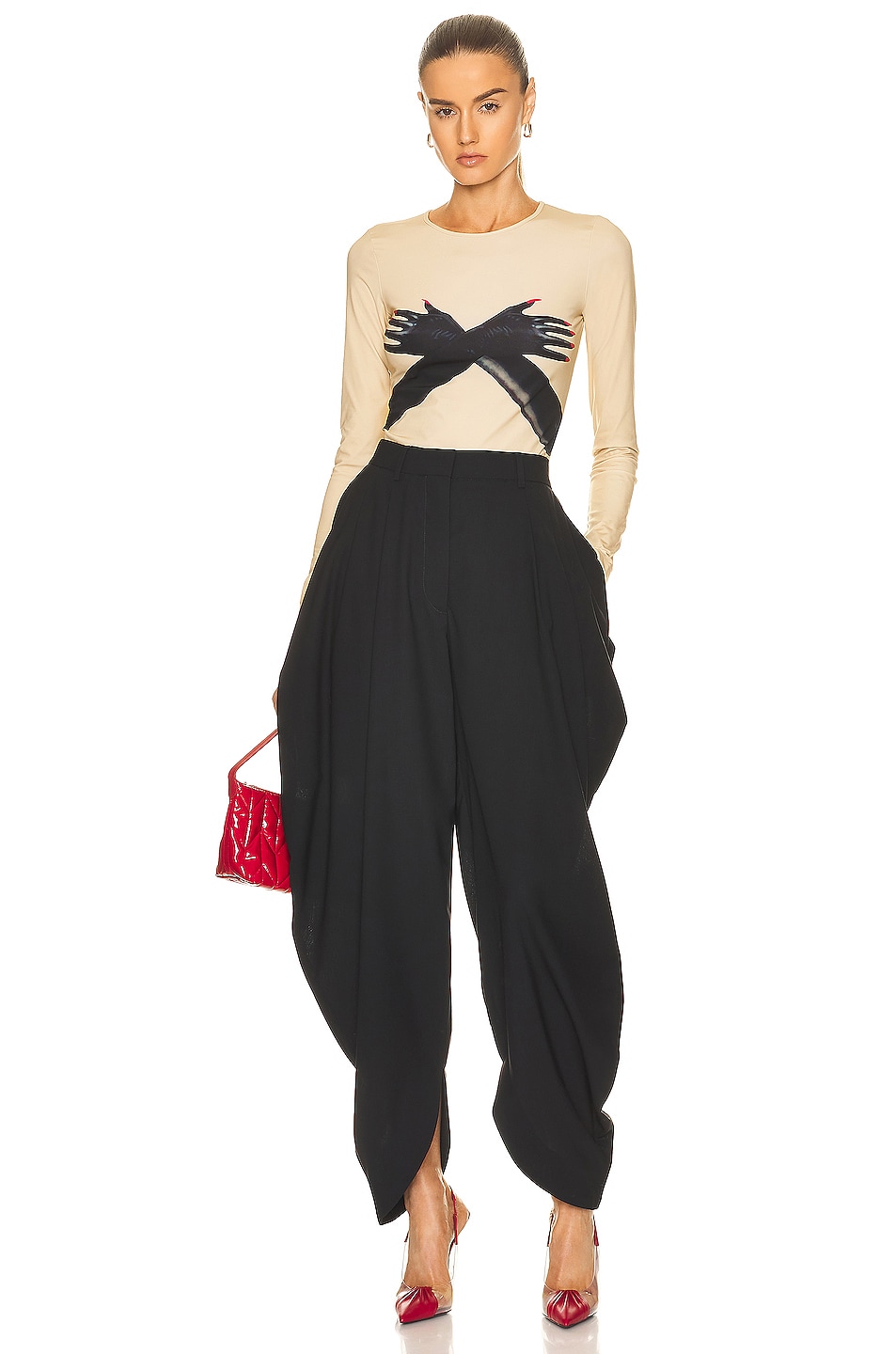 Loewe Draped Trouser in Black | FWRD
