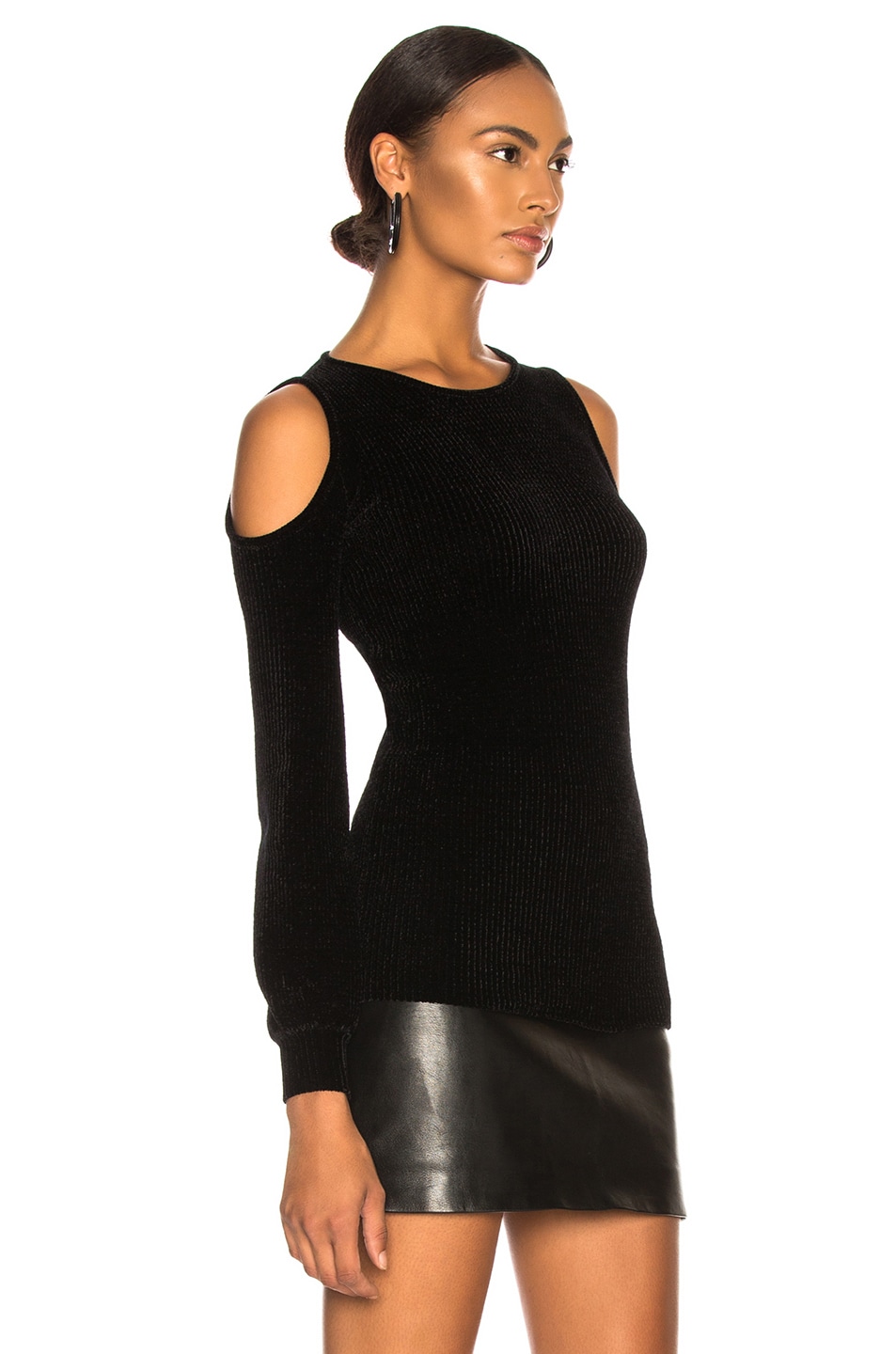 Loewe Off Shoulder Velvet Top in Black | FWRD