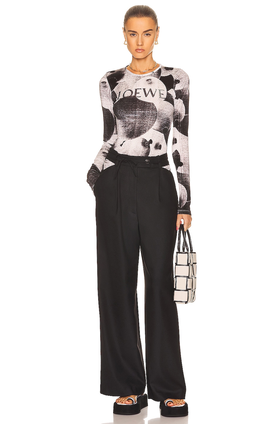 Loewe Balloon Print Top in Black & White | FWRD