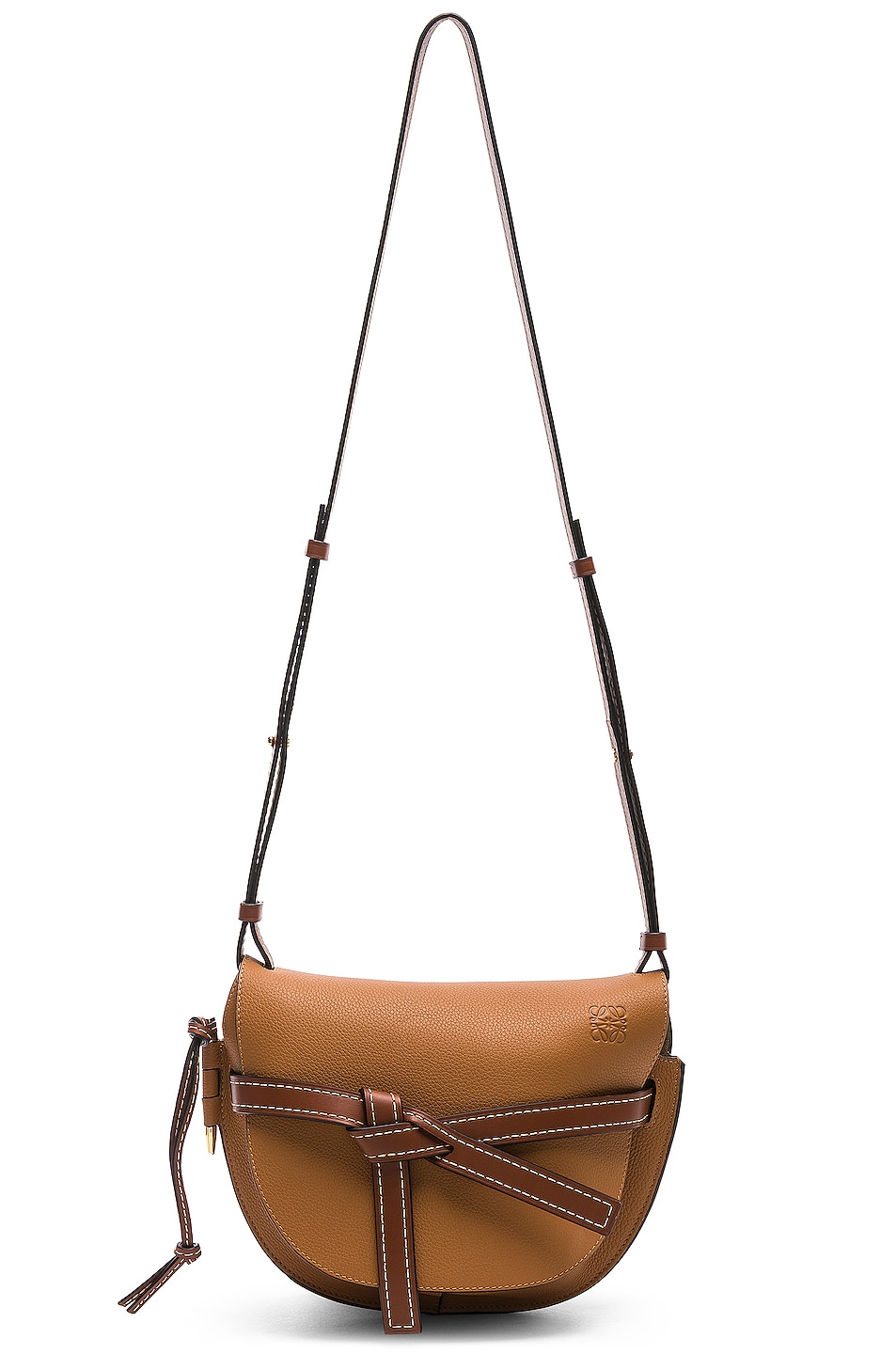Loewe Gate Small Bag in Light Caramel & Pecan Color | FWRD