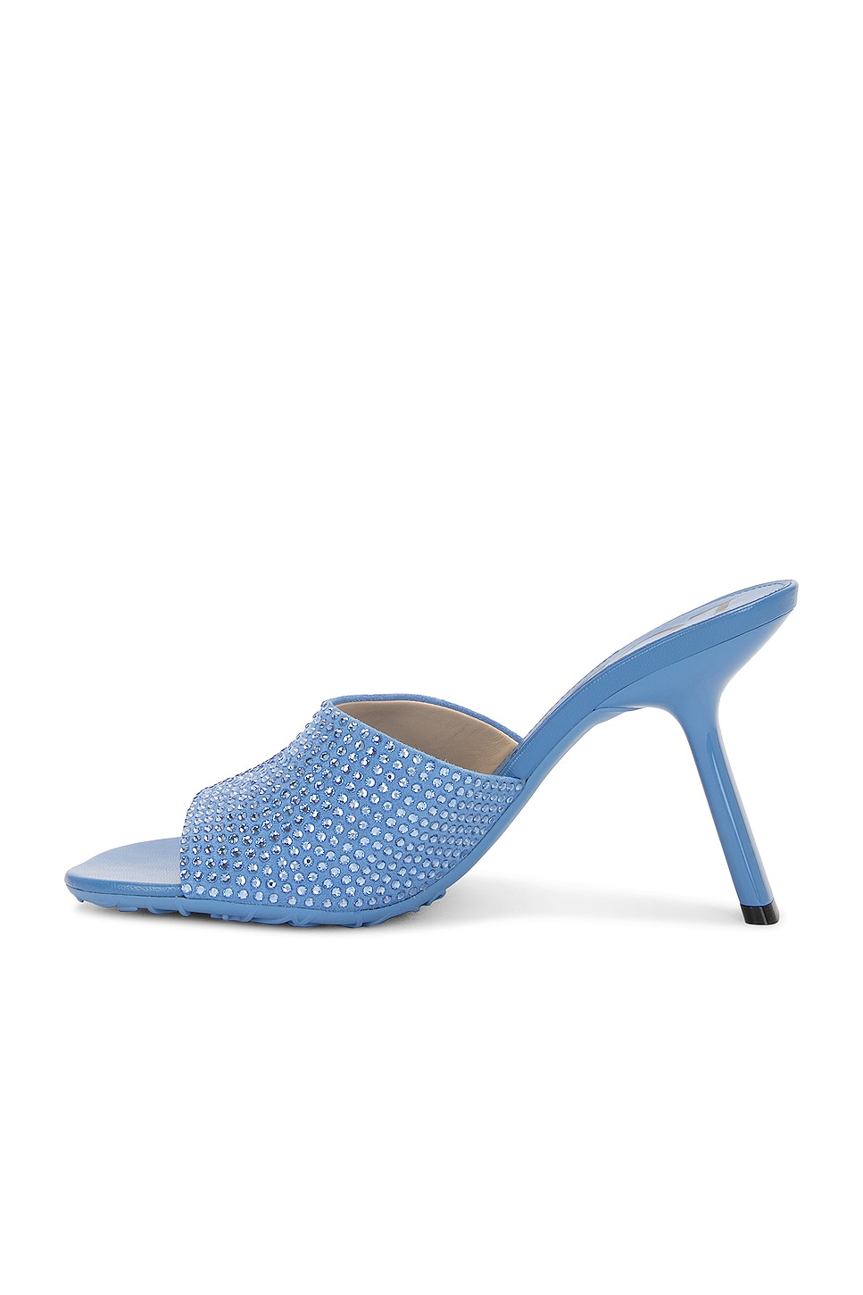 Loewe Petal Strassed 90 Mule in Light Denim | FWRD