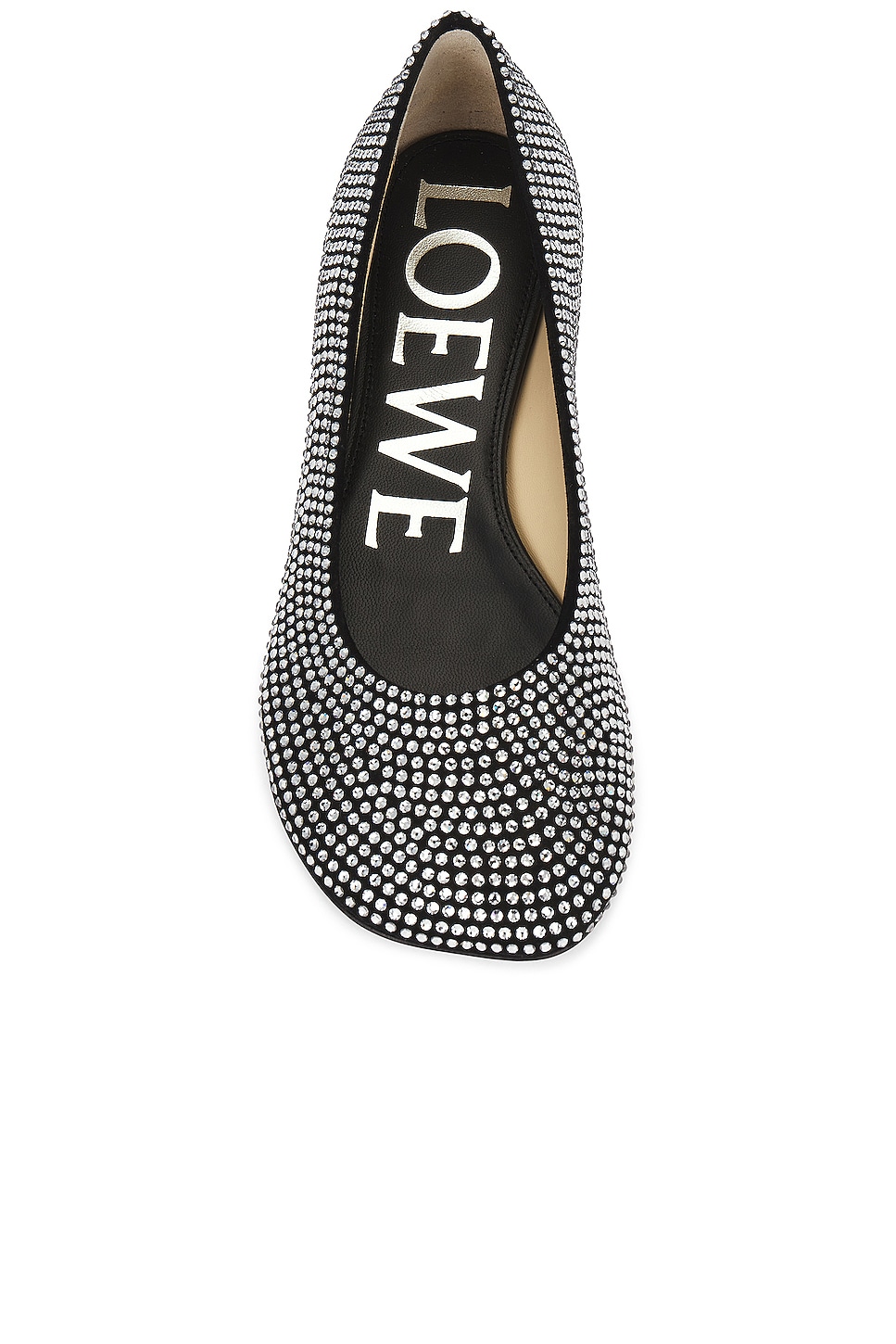 Loewe Toy Strass Ballerina Flat in Black | FWRD