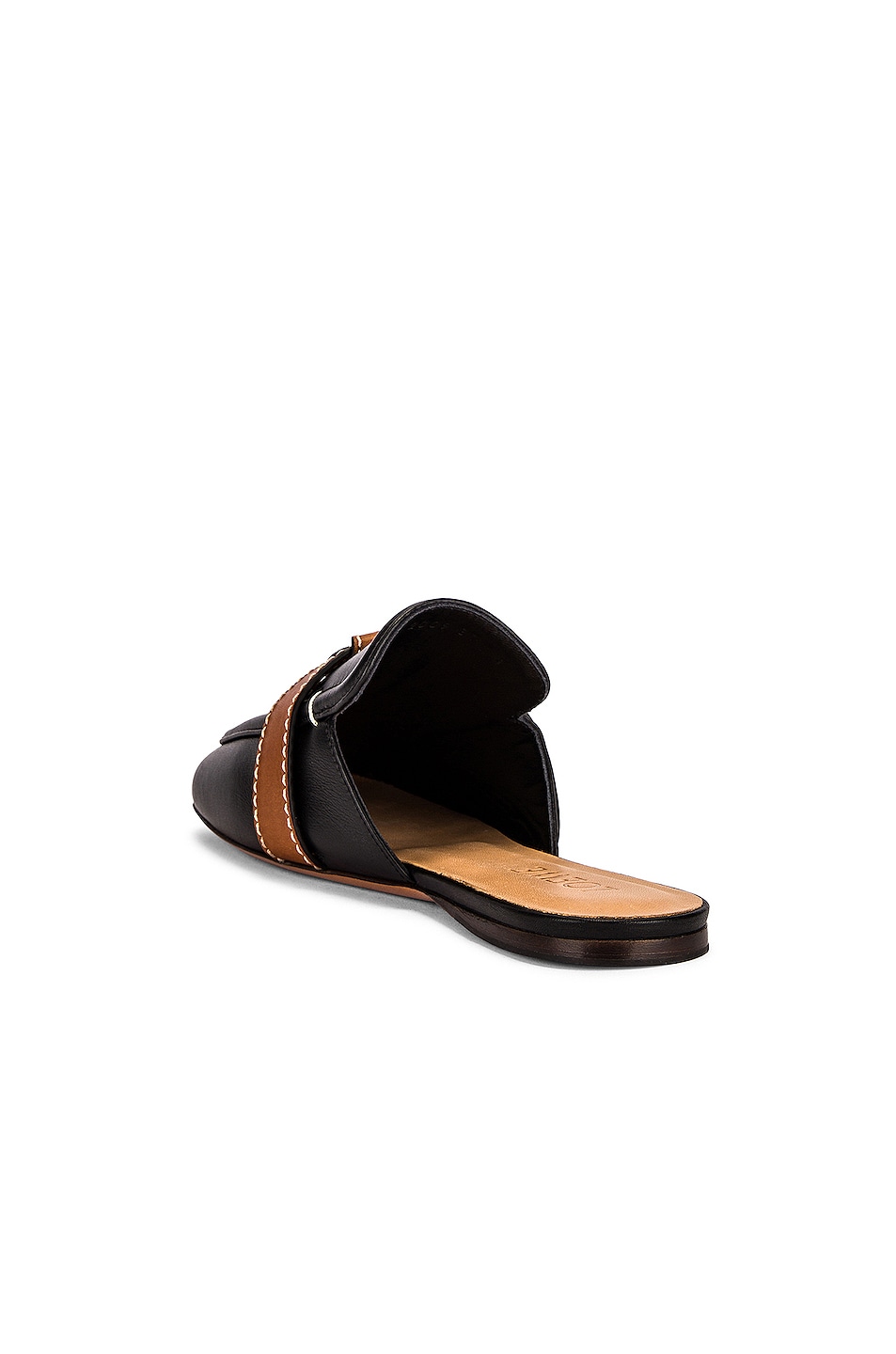 Loewe Gate Flat Mule in Black & Tan | FWRD