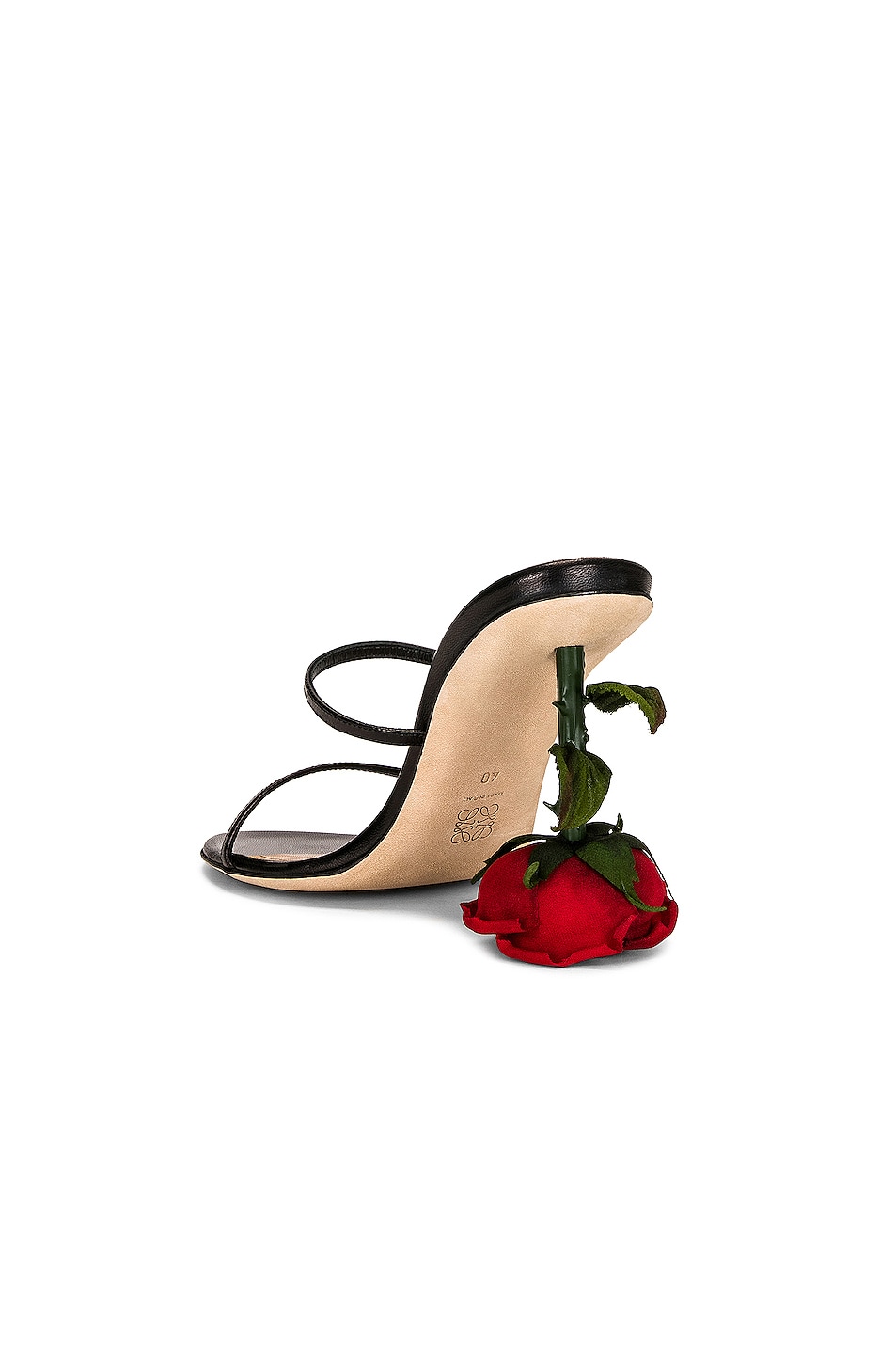 Loewe Rose Heel Sandal in Black | FWRD