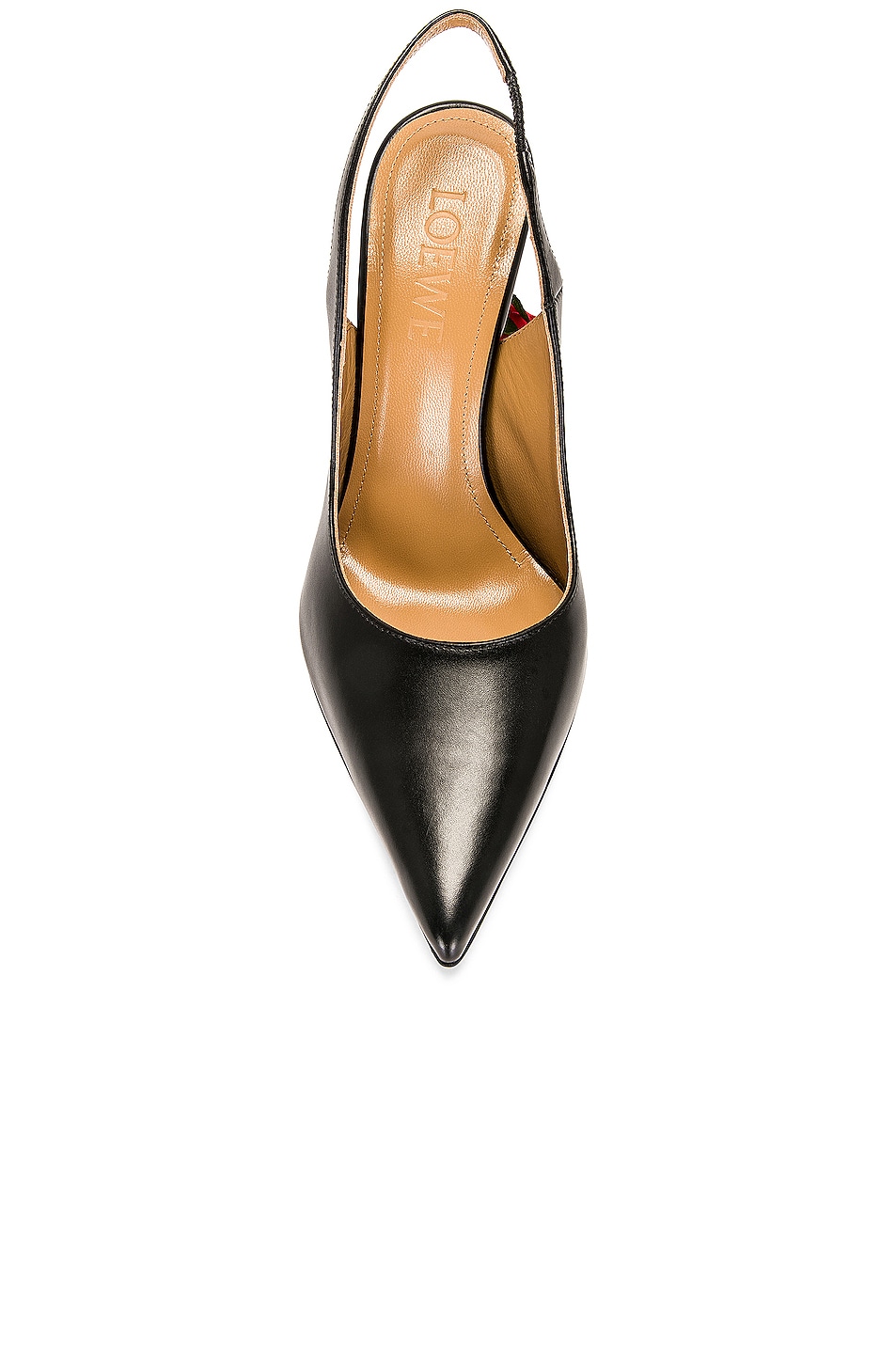 Loewe Rose 100 Sling Back Heel in Black | FWRD