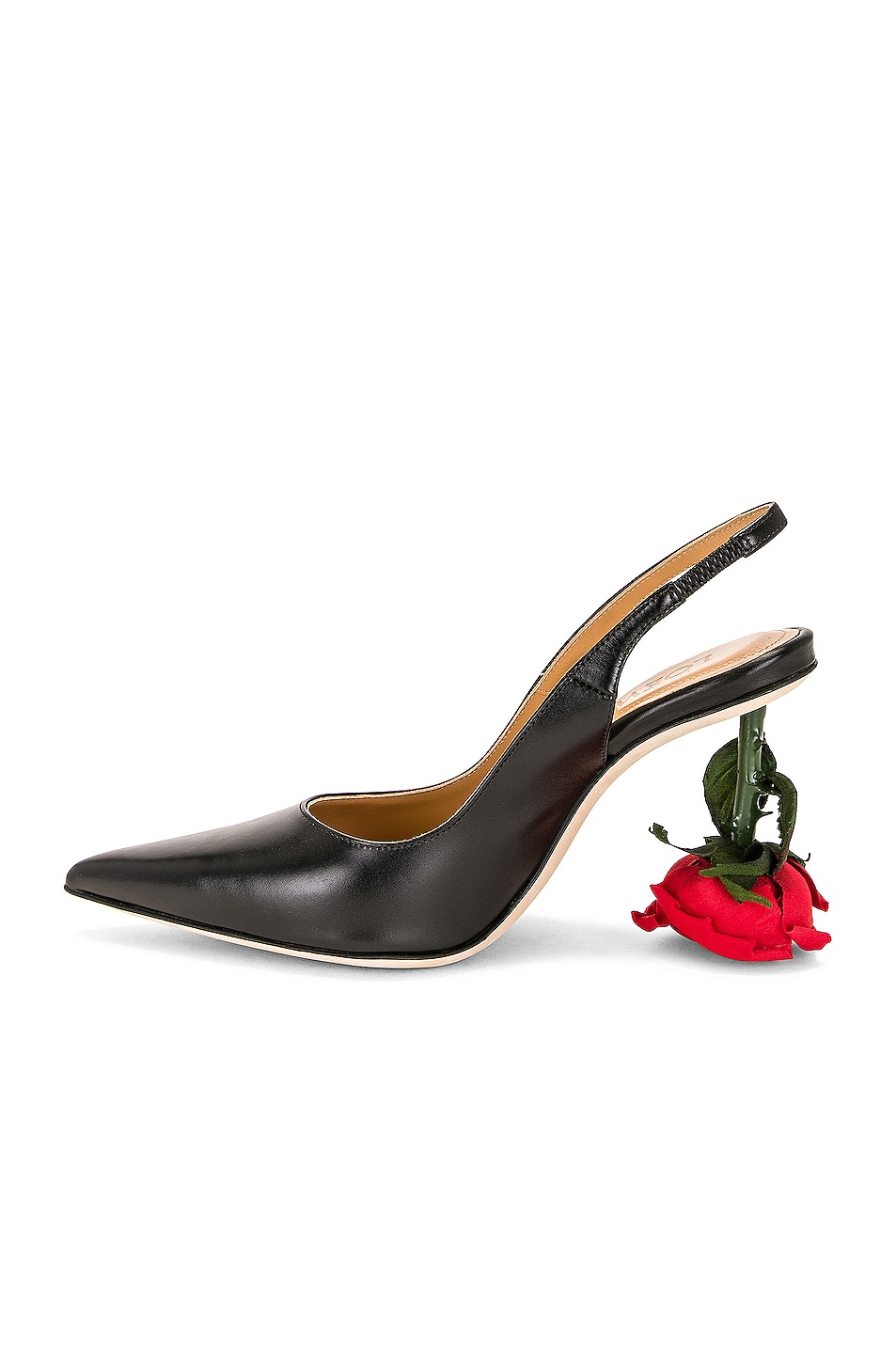 Loewe Rose 100 Sling Back Heel in Black | FWRD