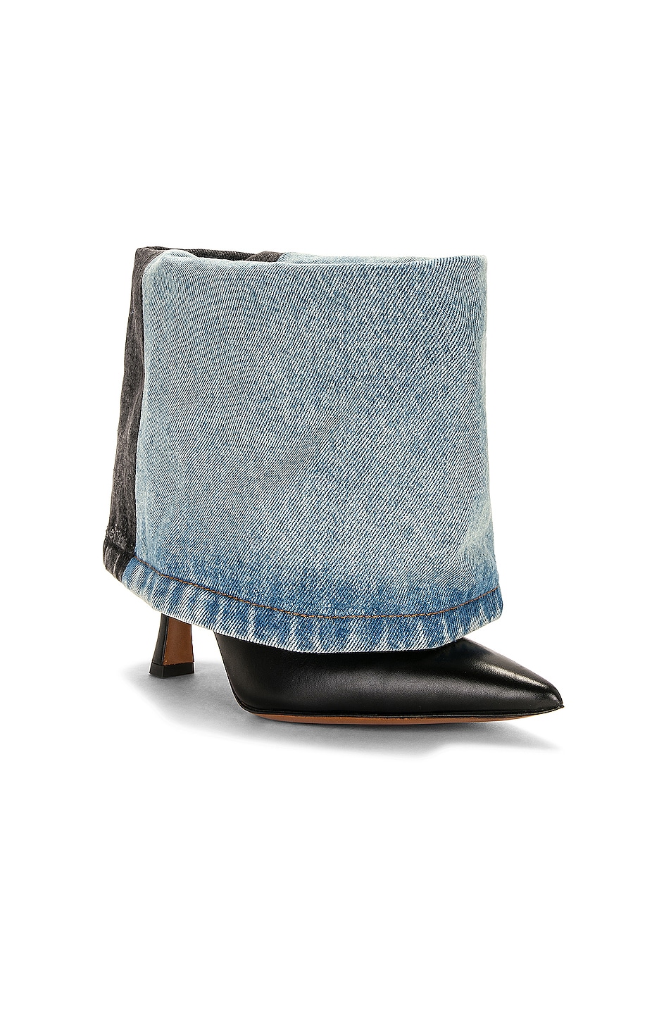 Loewe Denim 90 Folded Boot in Blue & Grey | FWRD