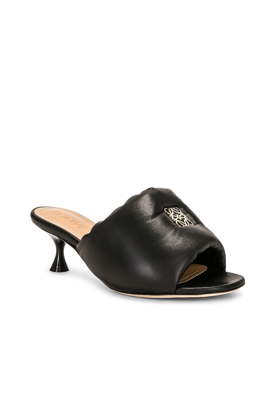 Loewe Anagram 50 Padded Mule in Black | FWRD