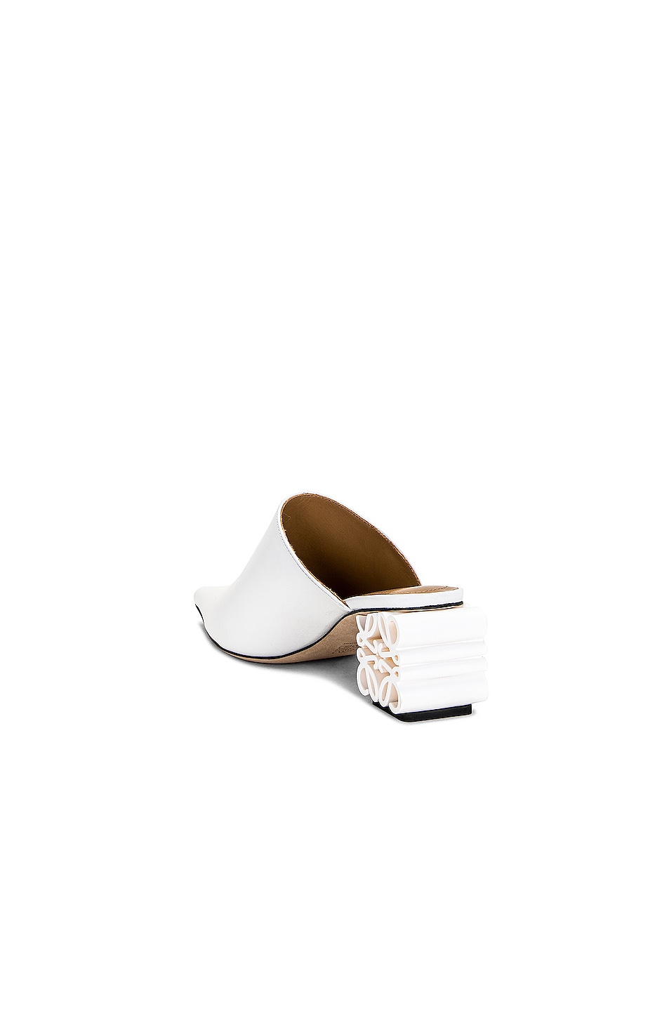 Loewe Anagram 60 Heel Mule in White | FWRD