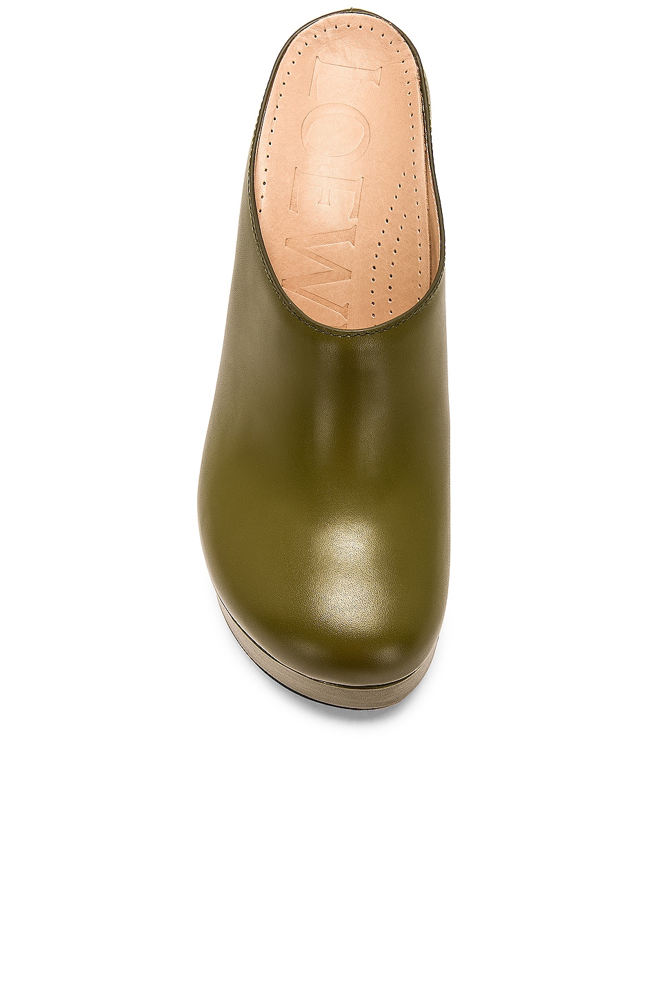 Loewe Terra 110 Wedge Clog in Olive | FWRD