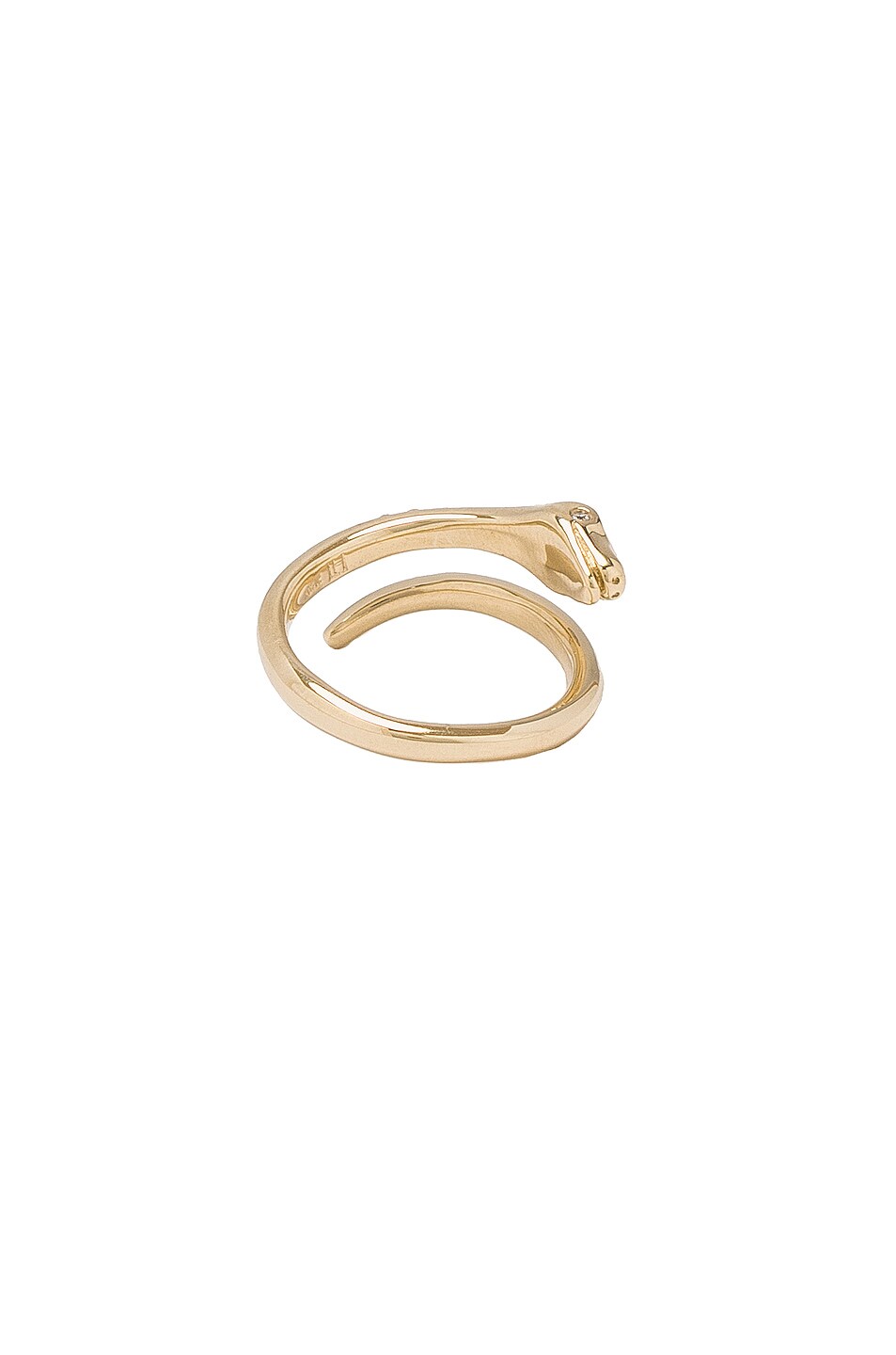 Logan Hollowell Kundalini Single Row Diamond Snake Coil Ring in Gold | FWRD