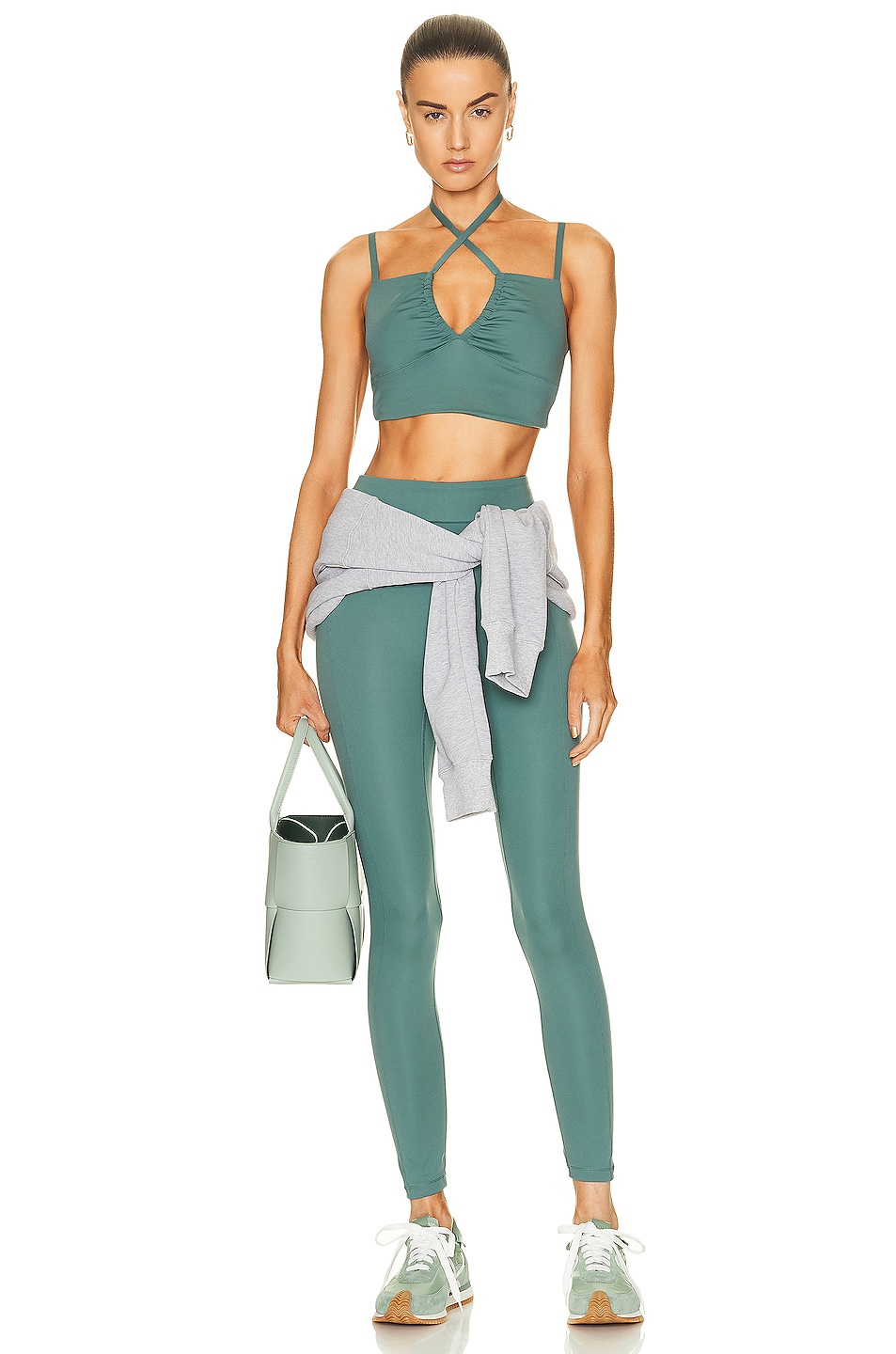 Le Ore Capri Strappy Sports Bra in Jade | FWRD