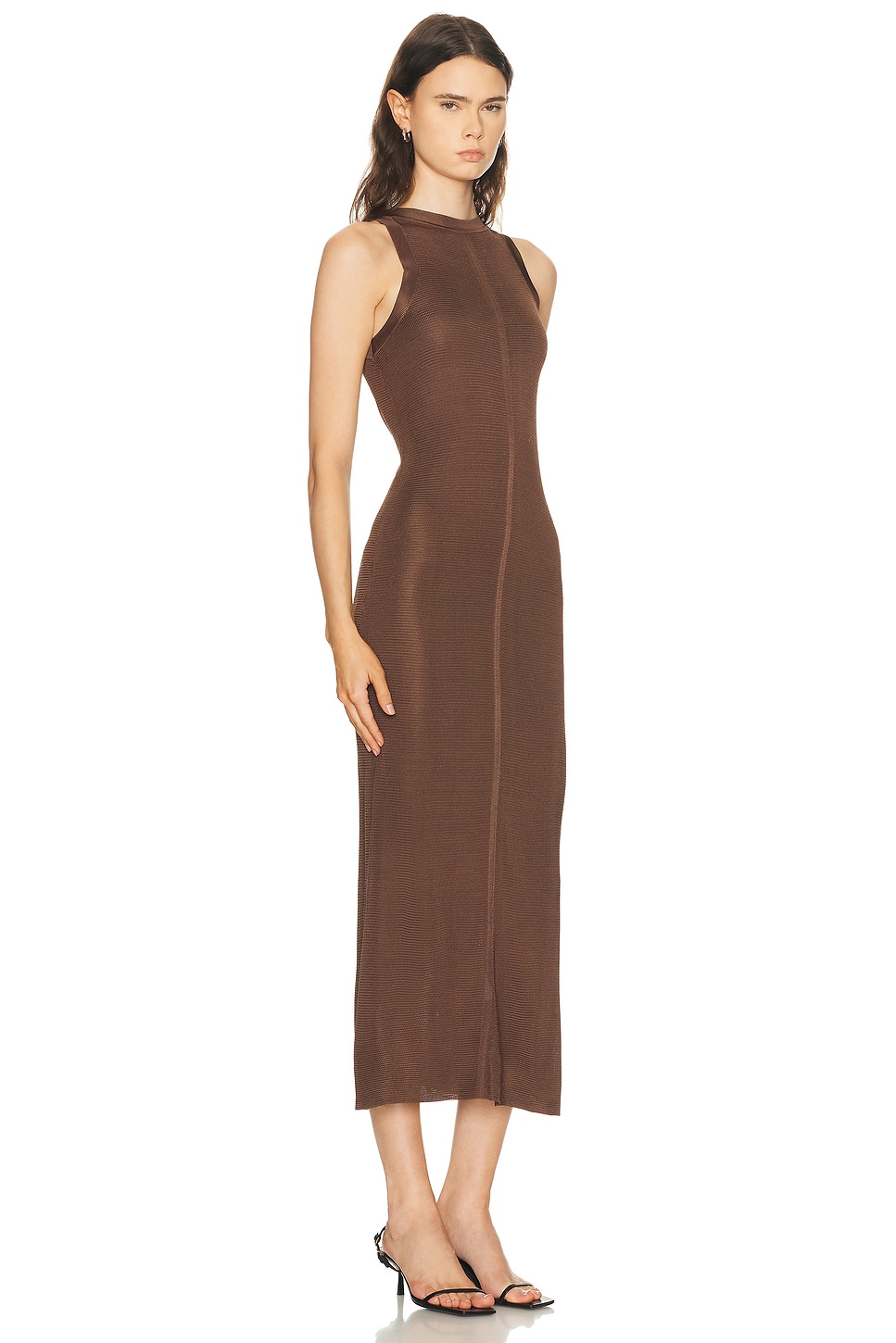 Loulou de Saison Pablo American Armhole Maxi Dress in Brown | FWRD