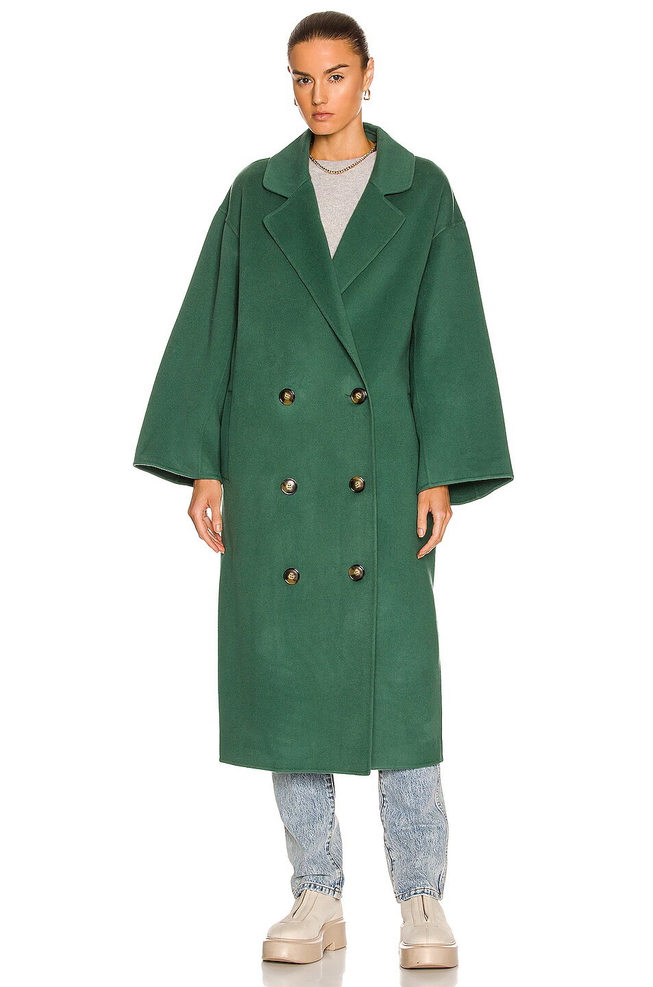 Loulou de Saison Borneo Coat in Green | FWRD