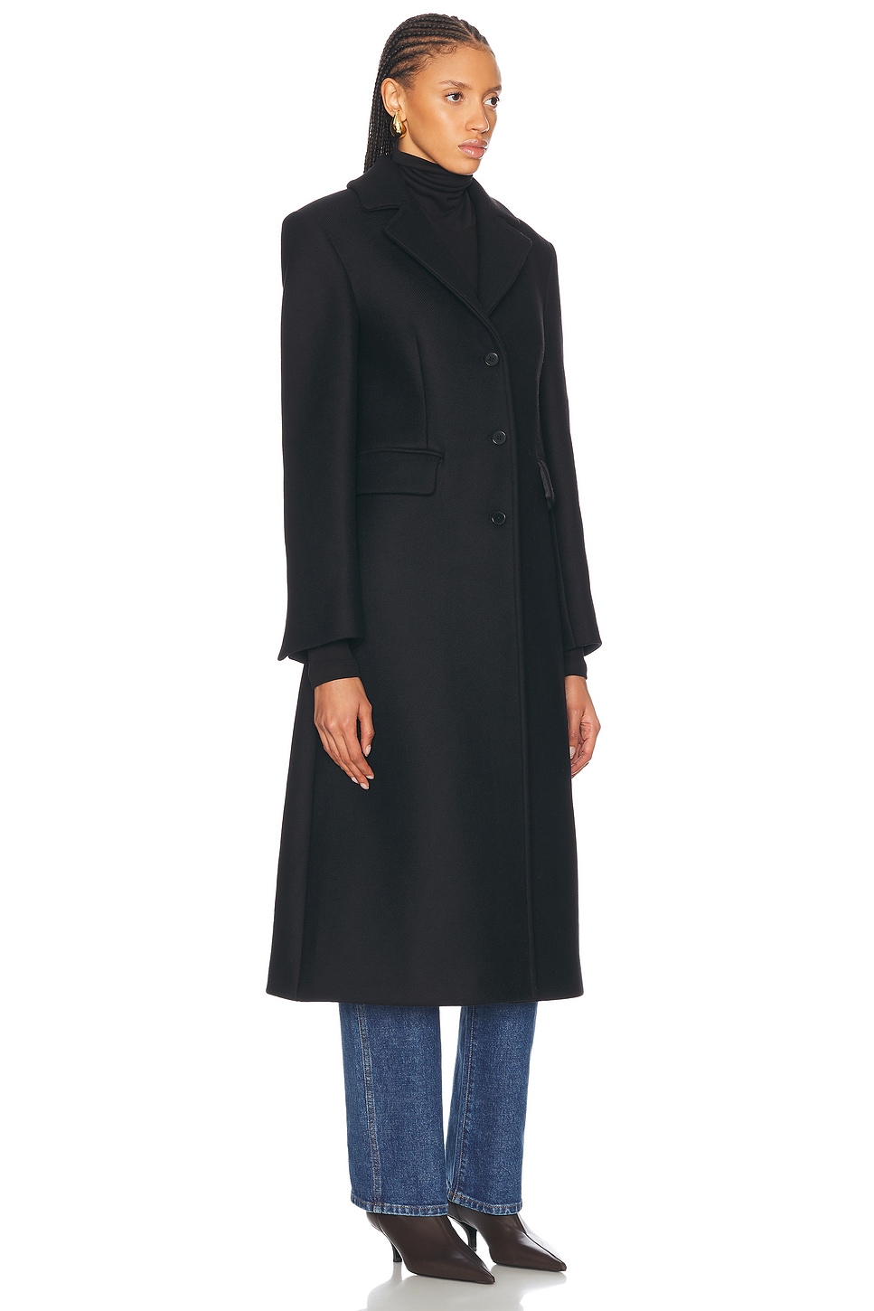 Loulou Studio Alisa Coat in Black | FWRD