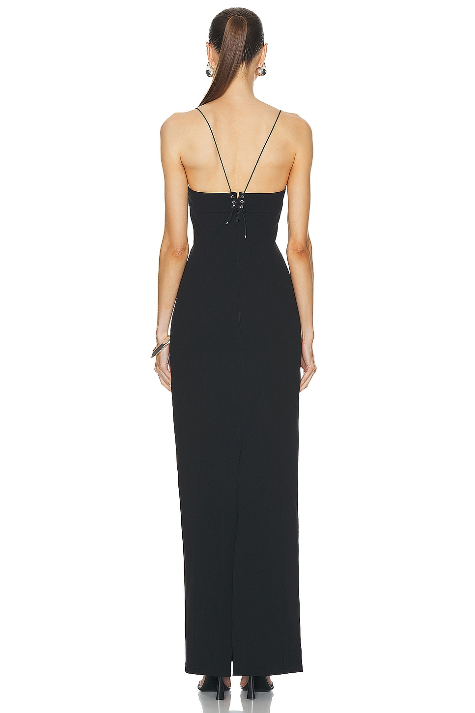 Ludovic de Saint Sernin Cleavage Long Dress in Black | FWRD