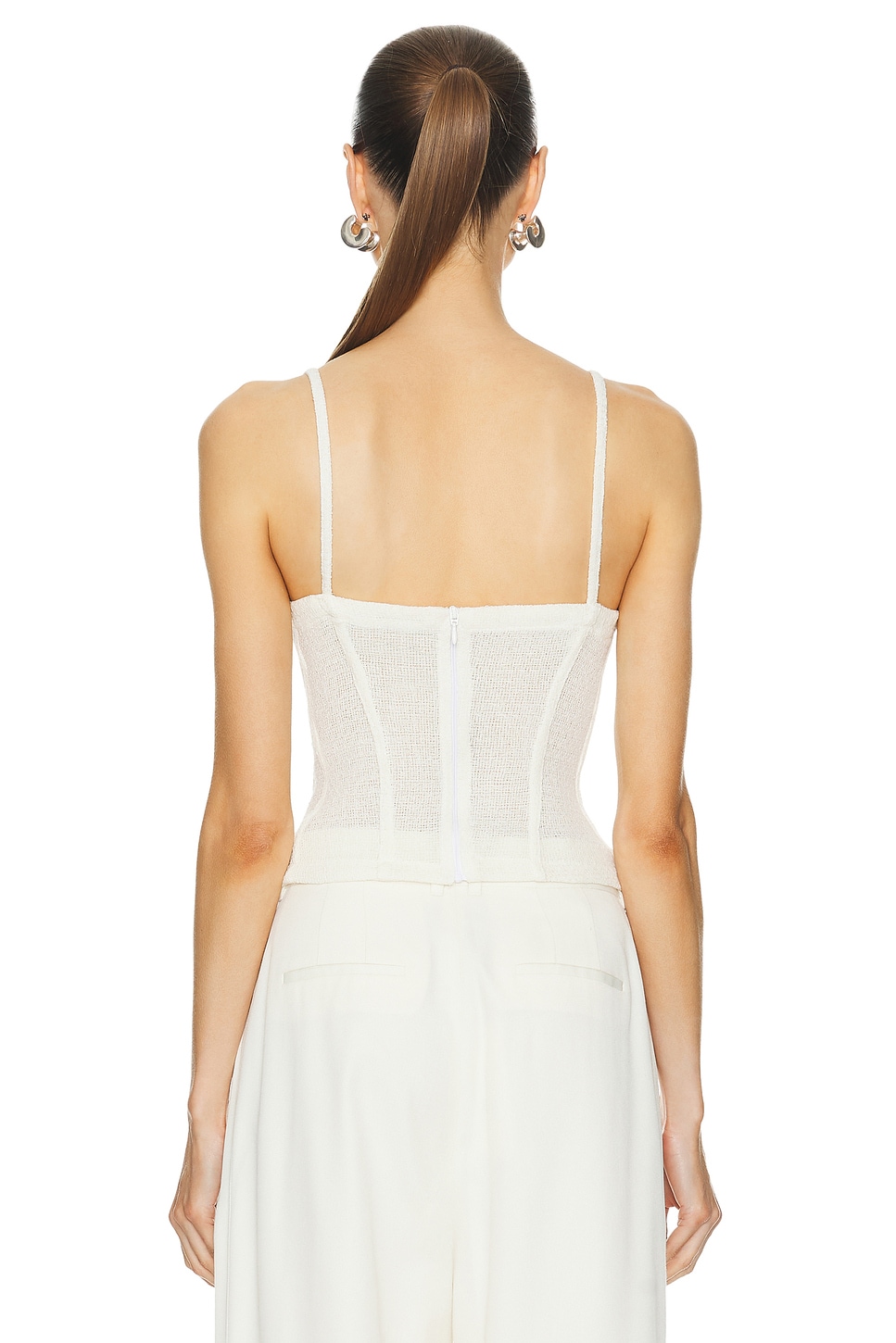 Ludovic de Saint Sernin Cleavage Bustier Top in White | FWRD