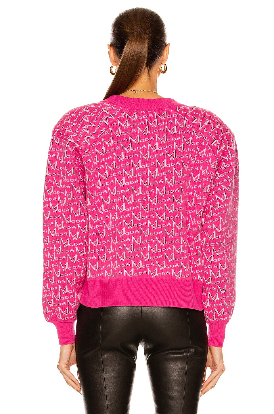 Magda Butrym Logo Sweater in Pink | FWRD