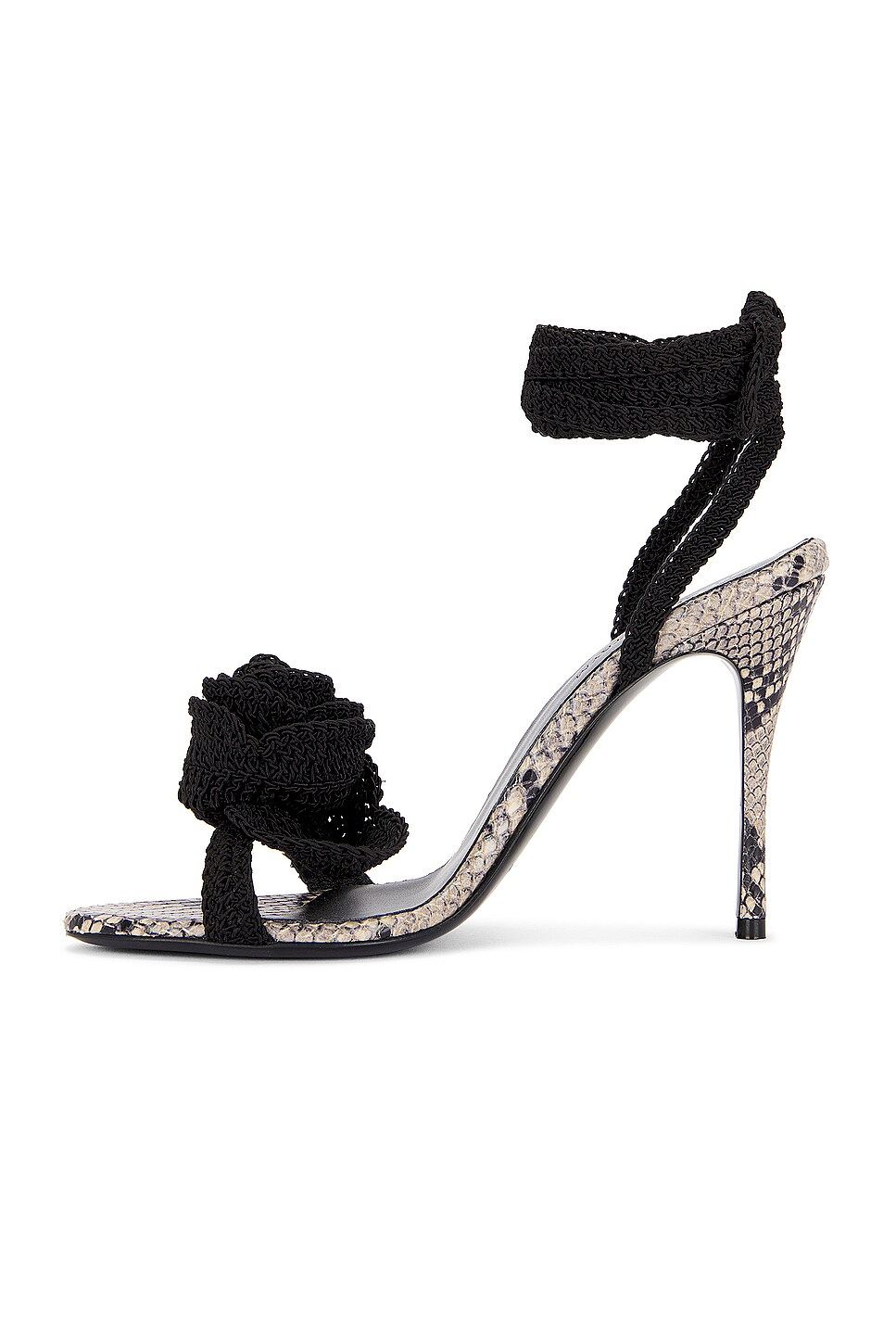 Magda Butrym Python Flower Pump in Black | FWRD