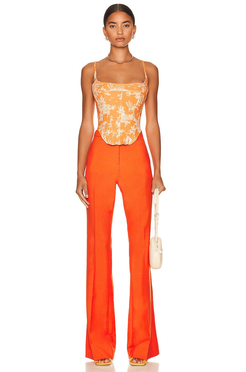 Miaou Love Corset Top in Clementine Toile | FWRD