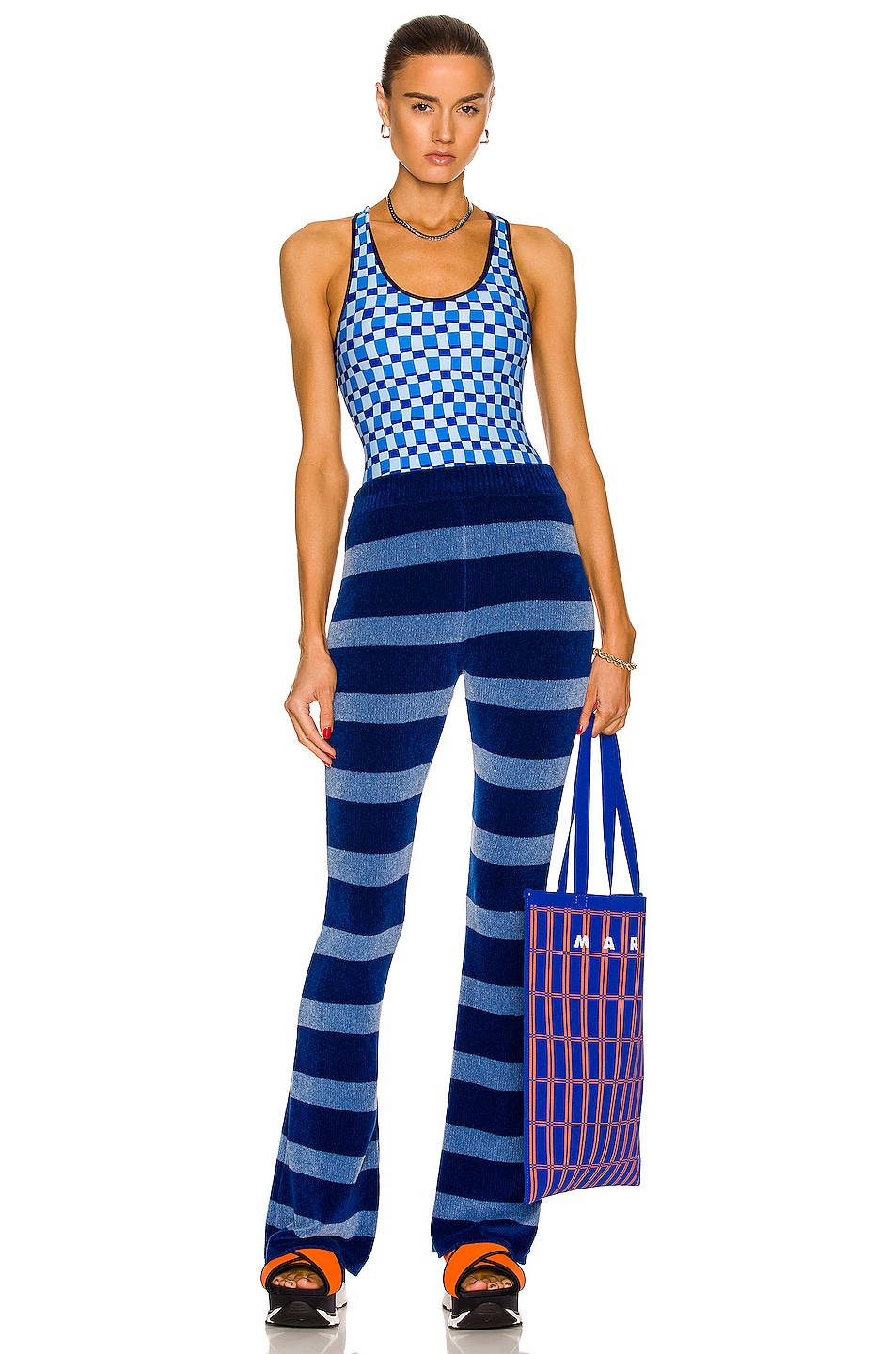 Marni One Piece Swimsuit in Aluminum | FWRD