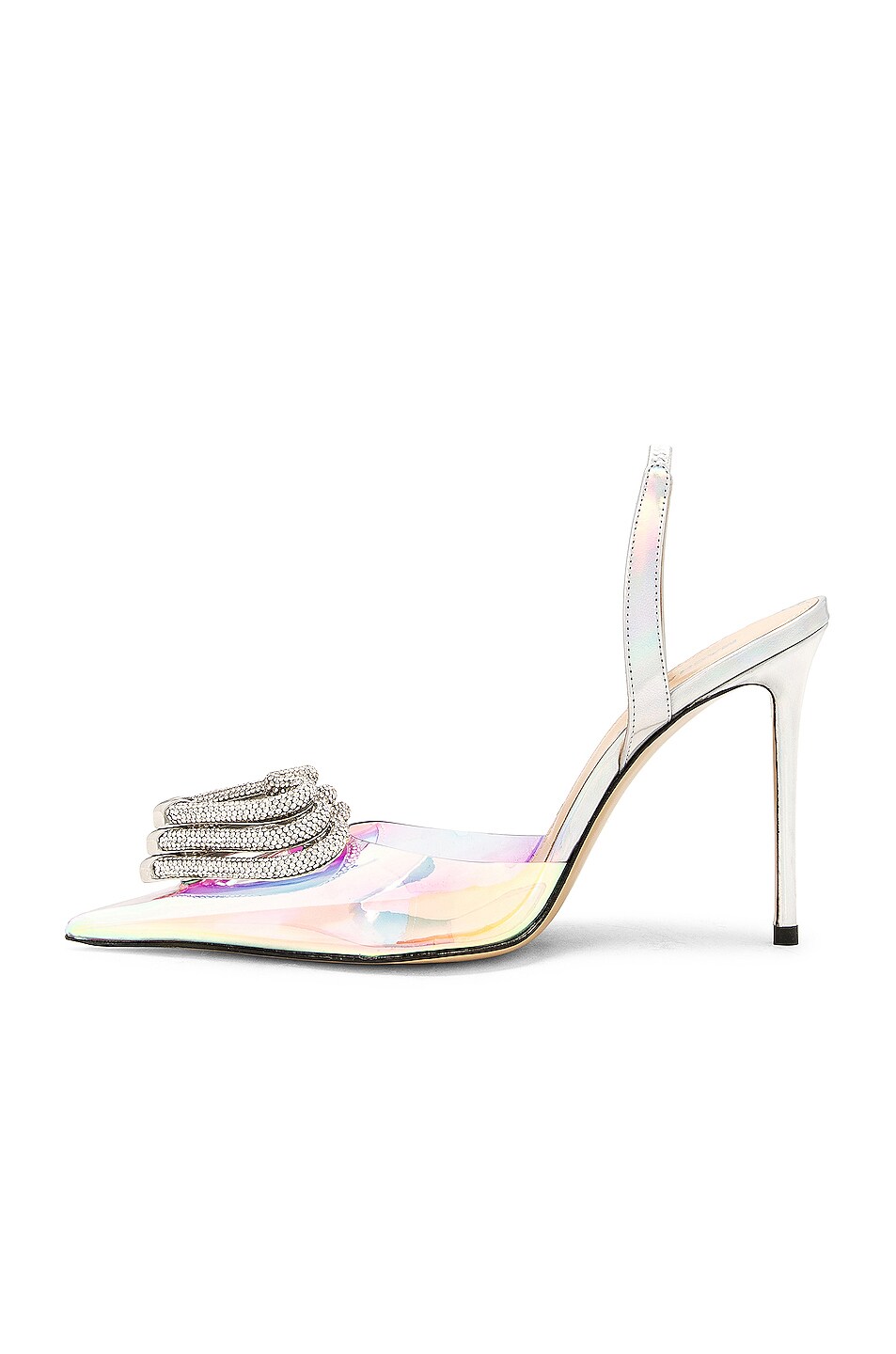 MACH & MACH Triple Heart PVC Slingback Pump in Iridescent in \ | FWRD