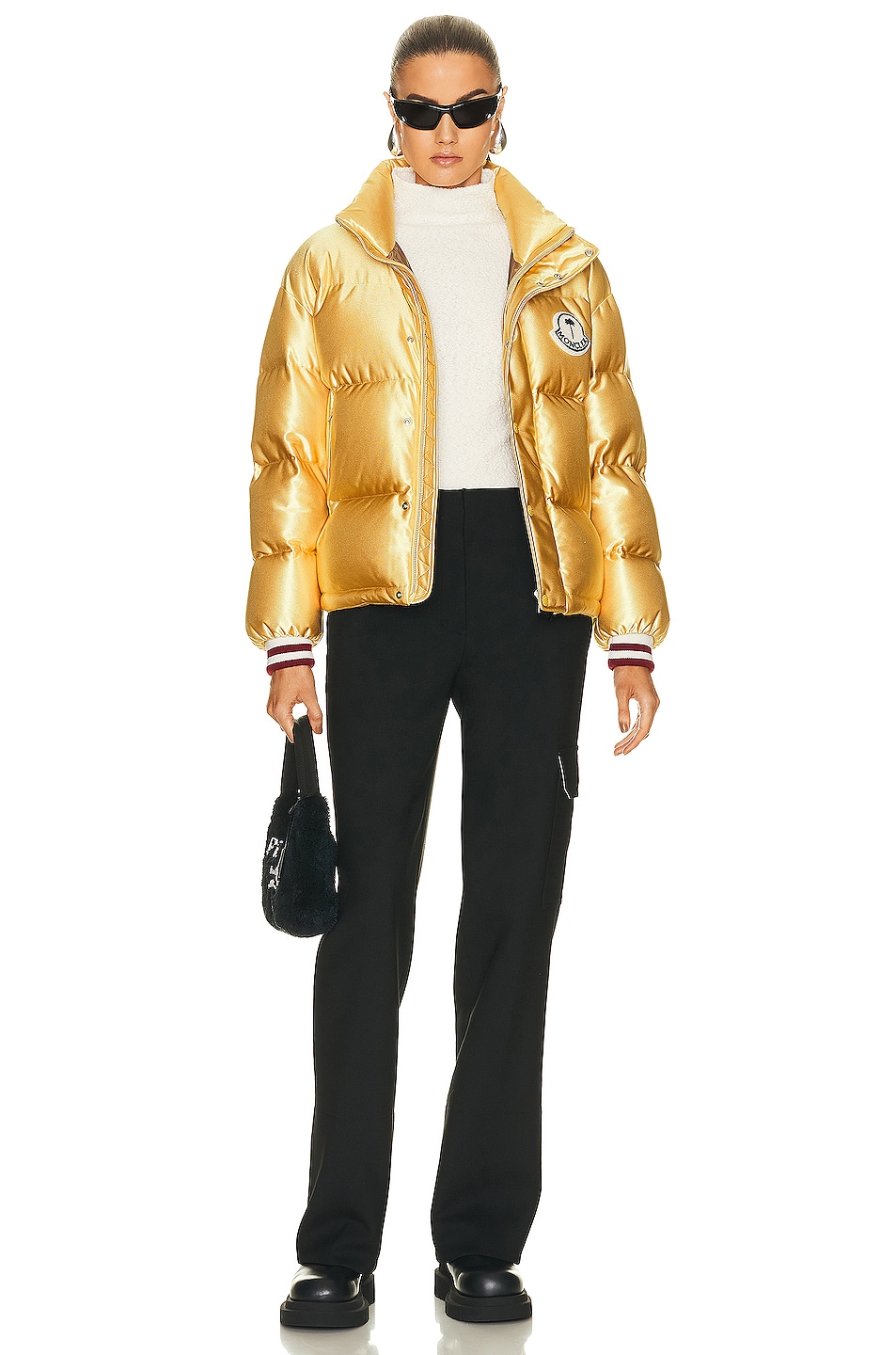 Moncler Genius x Palm Angels Keon Jacket in Gold | FWRD