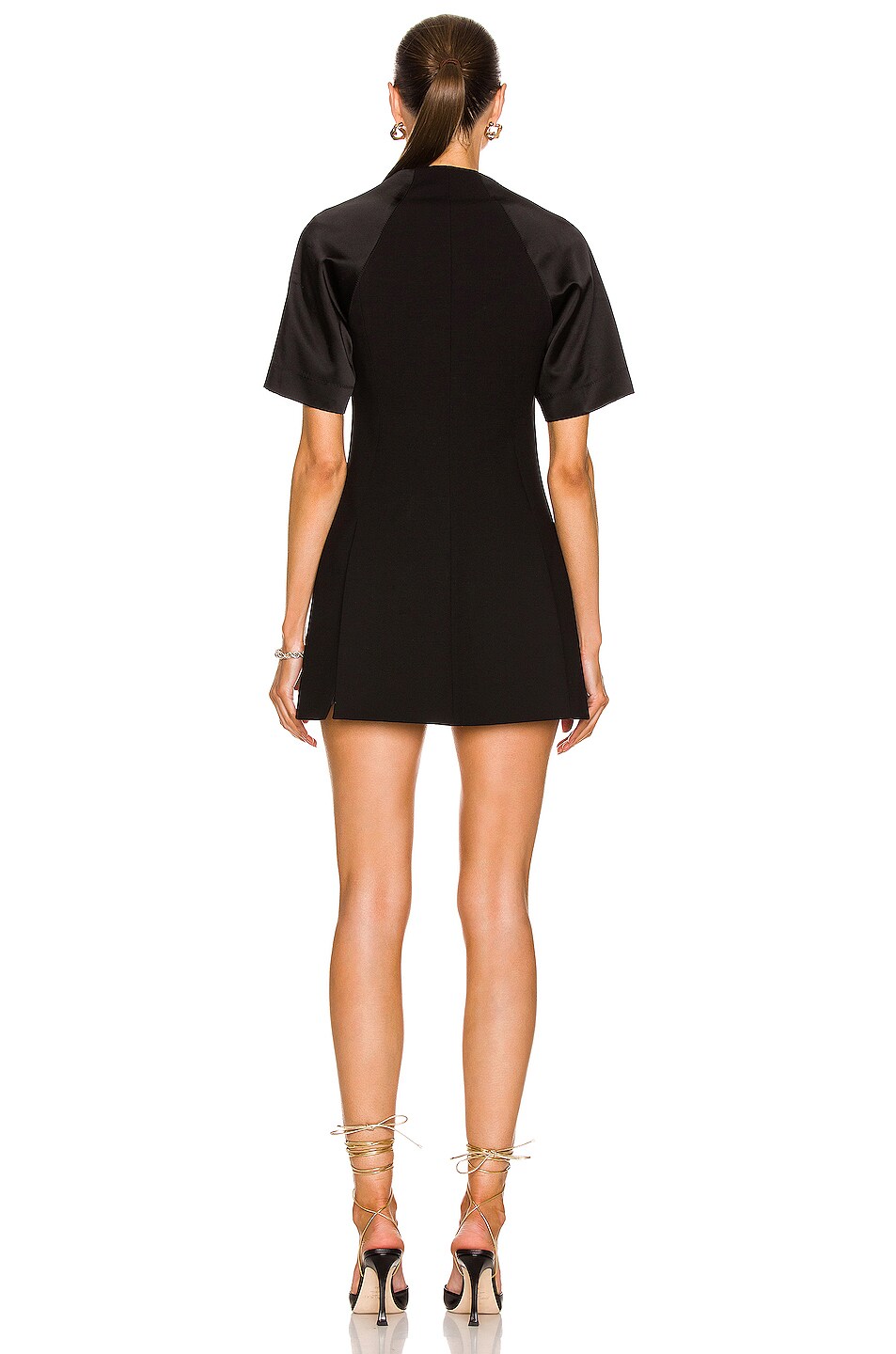 MAXIMILIAN DAVIS Scuba Short Sleeve Jacket in Black | FWRD