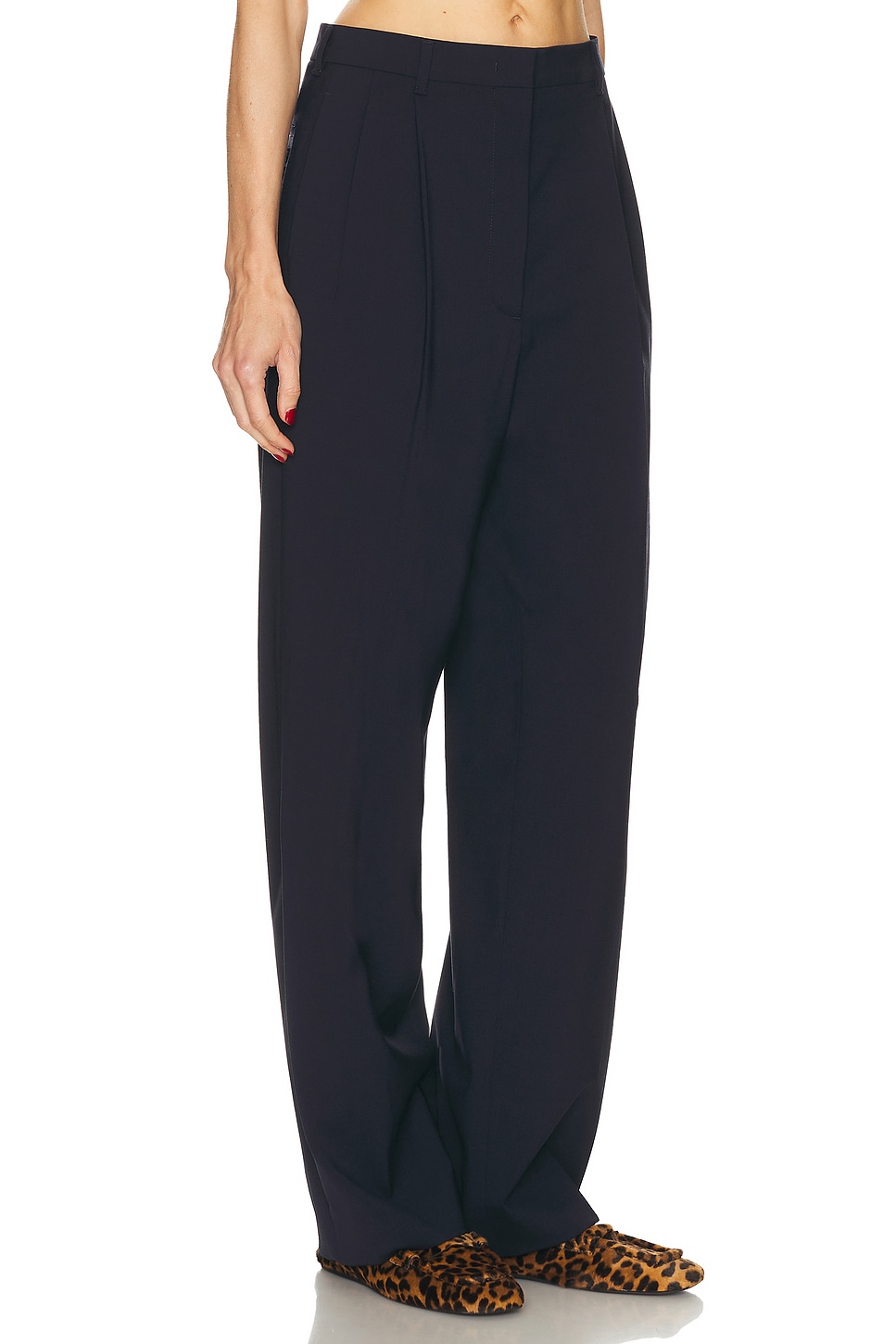 Miu Miu Wool Superfine Pant in Bleu | FWRD