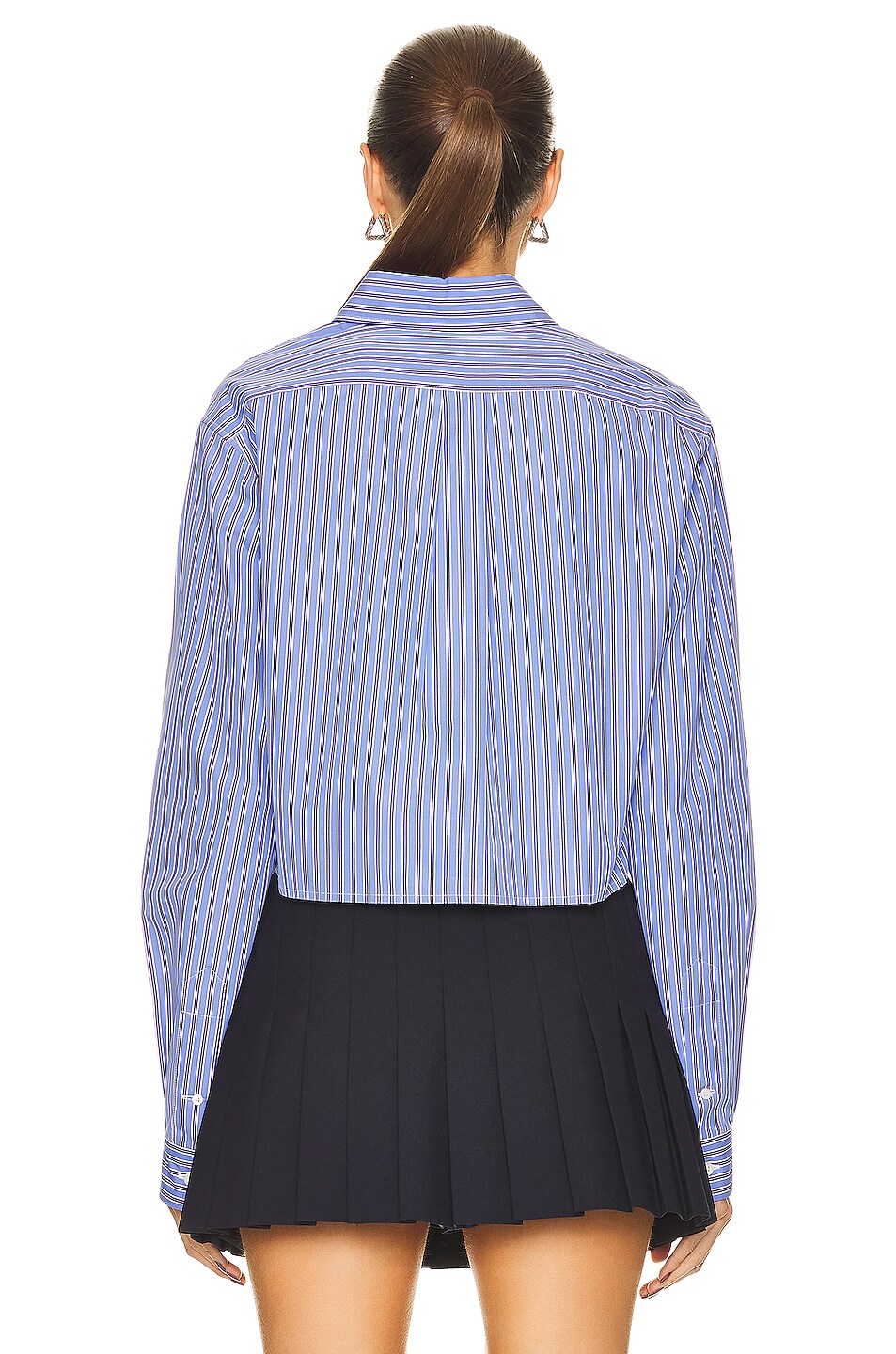 Miu Miu Button Up Top in Azzurro | FWRD