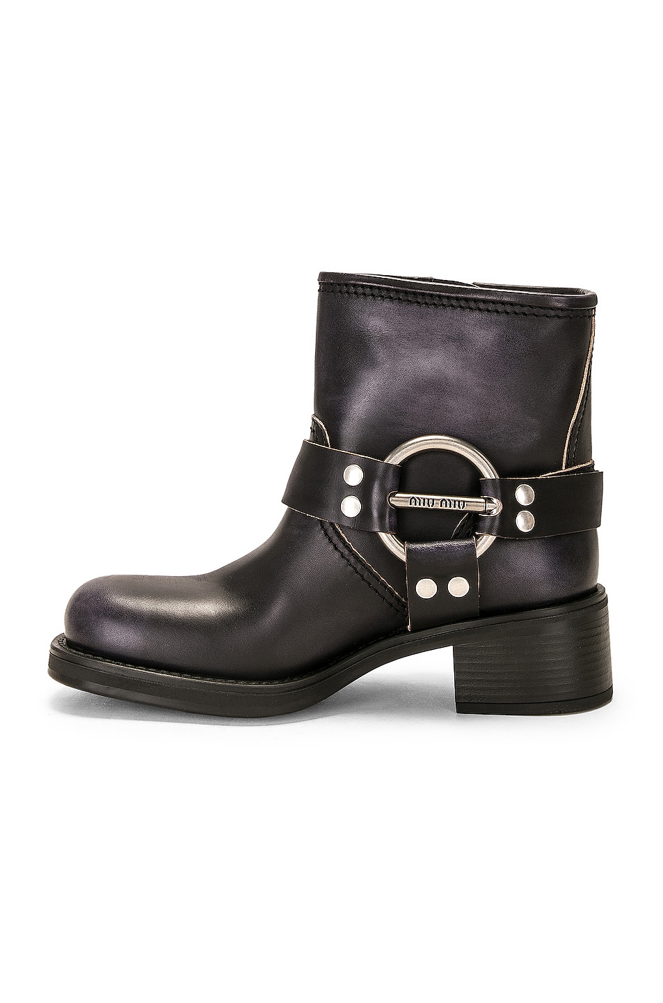 Miu Miu Strap Boot in Nero | FWRD