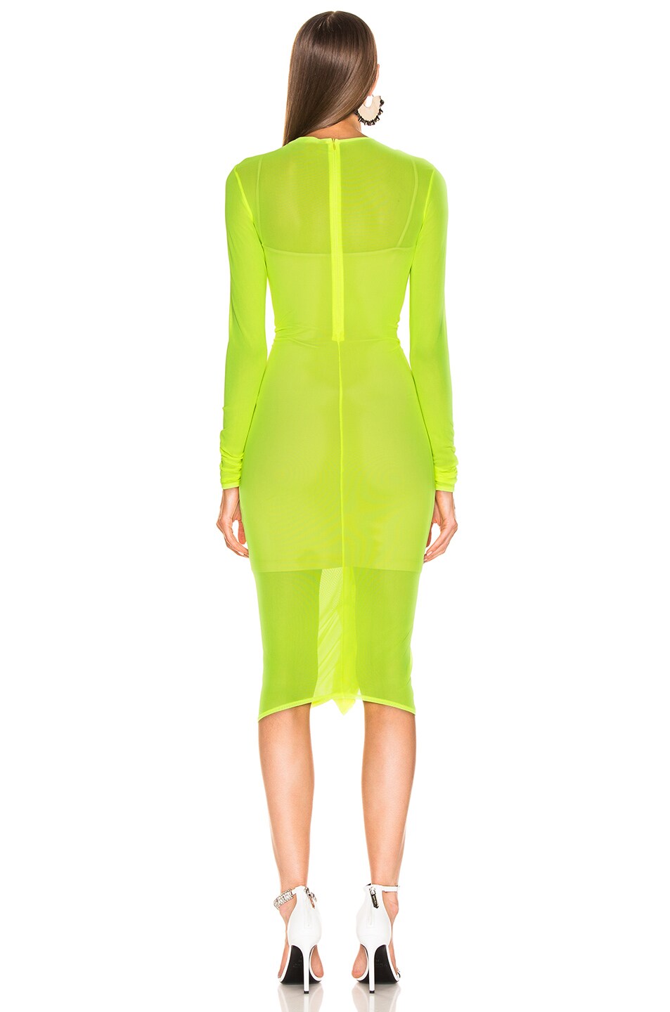 Maison Margiela Ruffle Dress in Yellow Fluo | FWRD