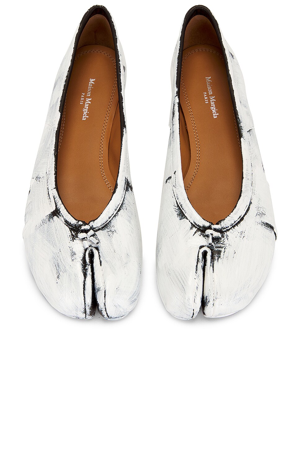 Maison Margiela Ballerina Tabi in Black & White | FWRD