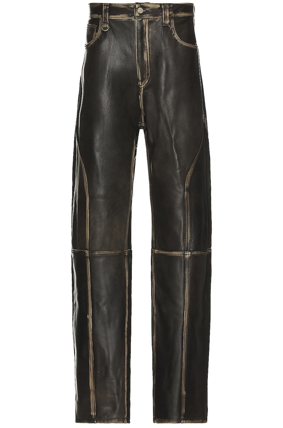 Mimchik Leather Maria Jean in Black | FWRD